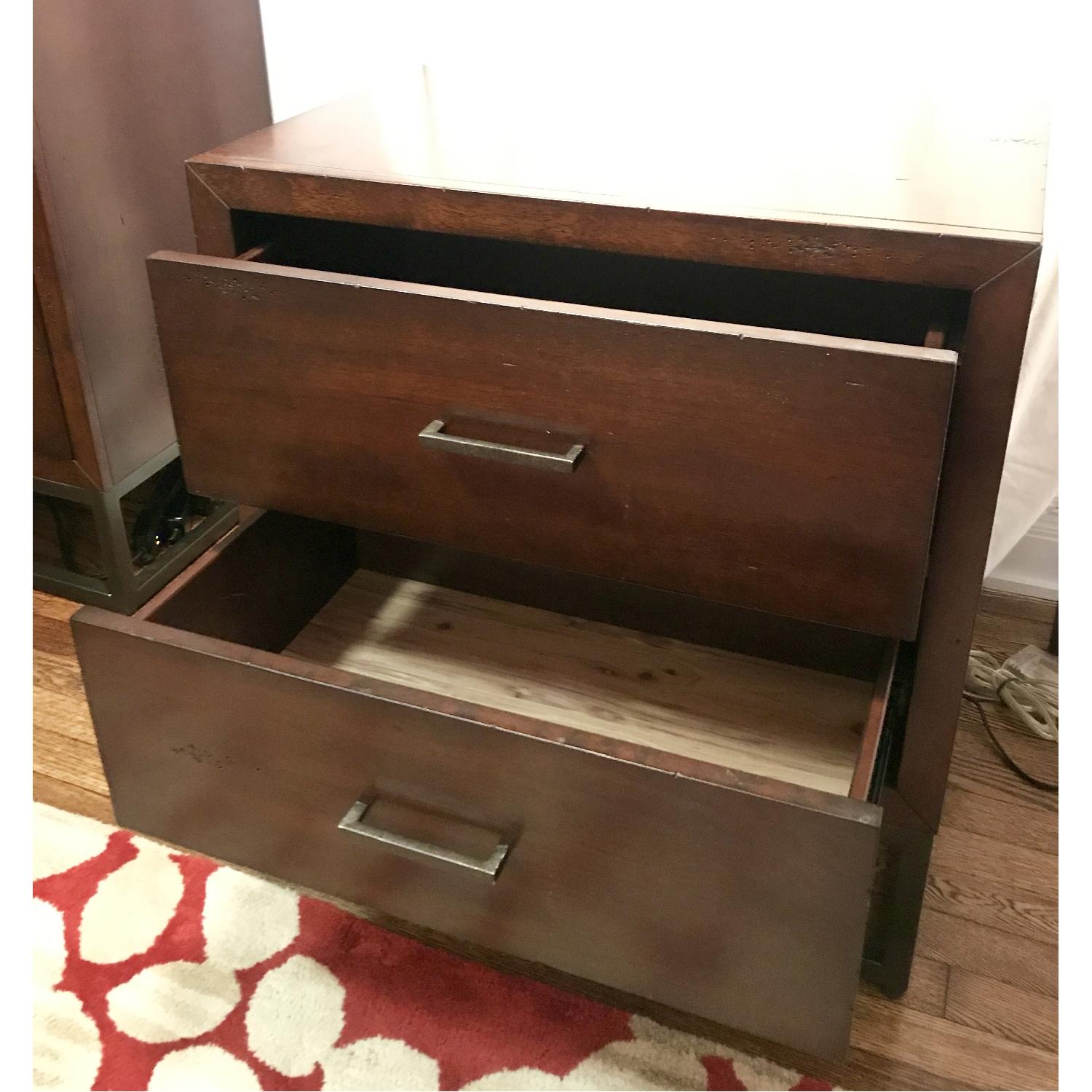 American Signature East Village Modern Industrial Nightstand - AptDeco