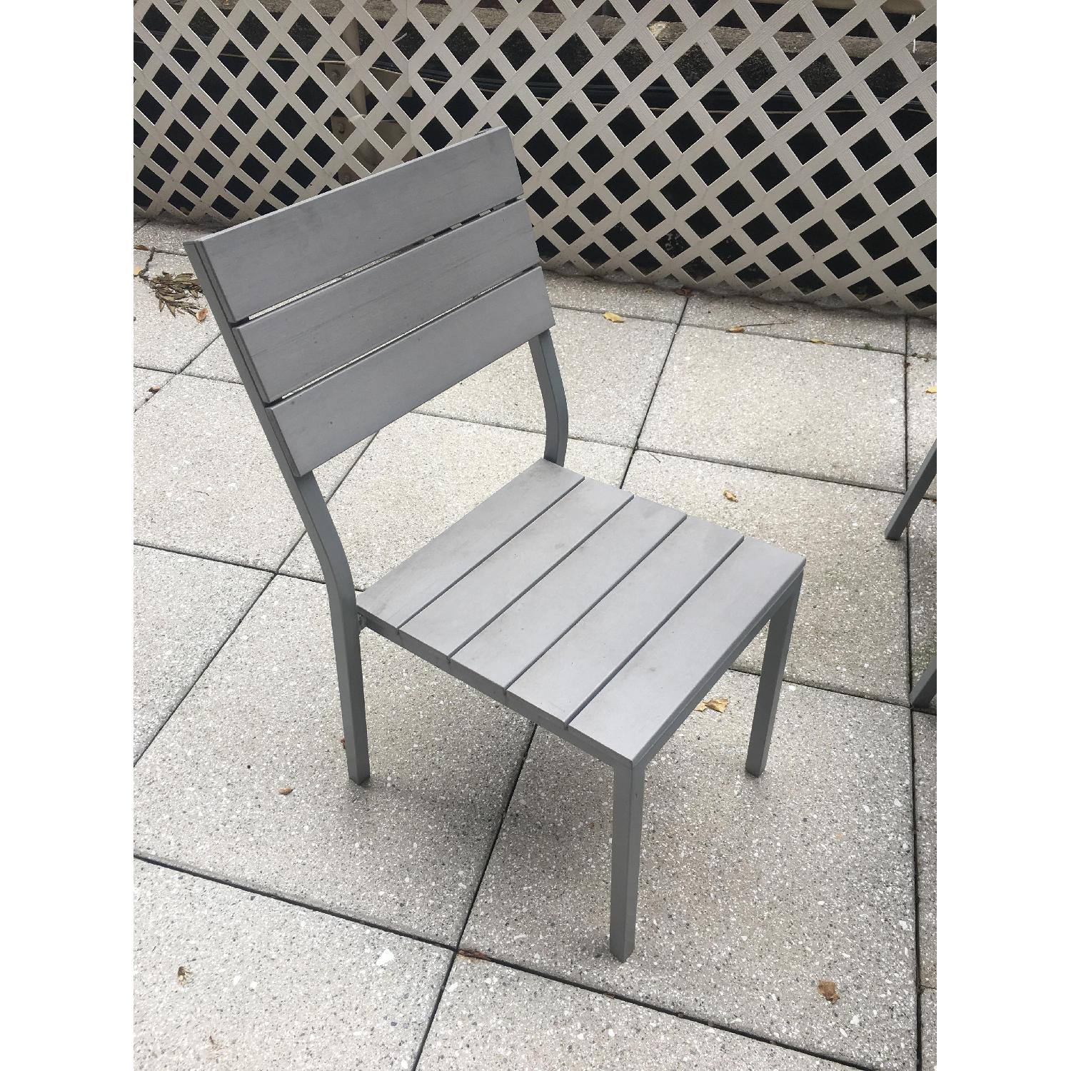 Ikea Falster Gray Wood 5 Piece Outdoor Dining Set - AptDeco