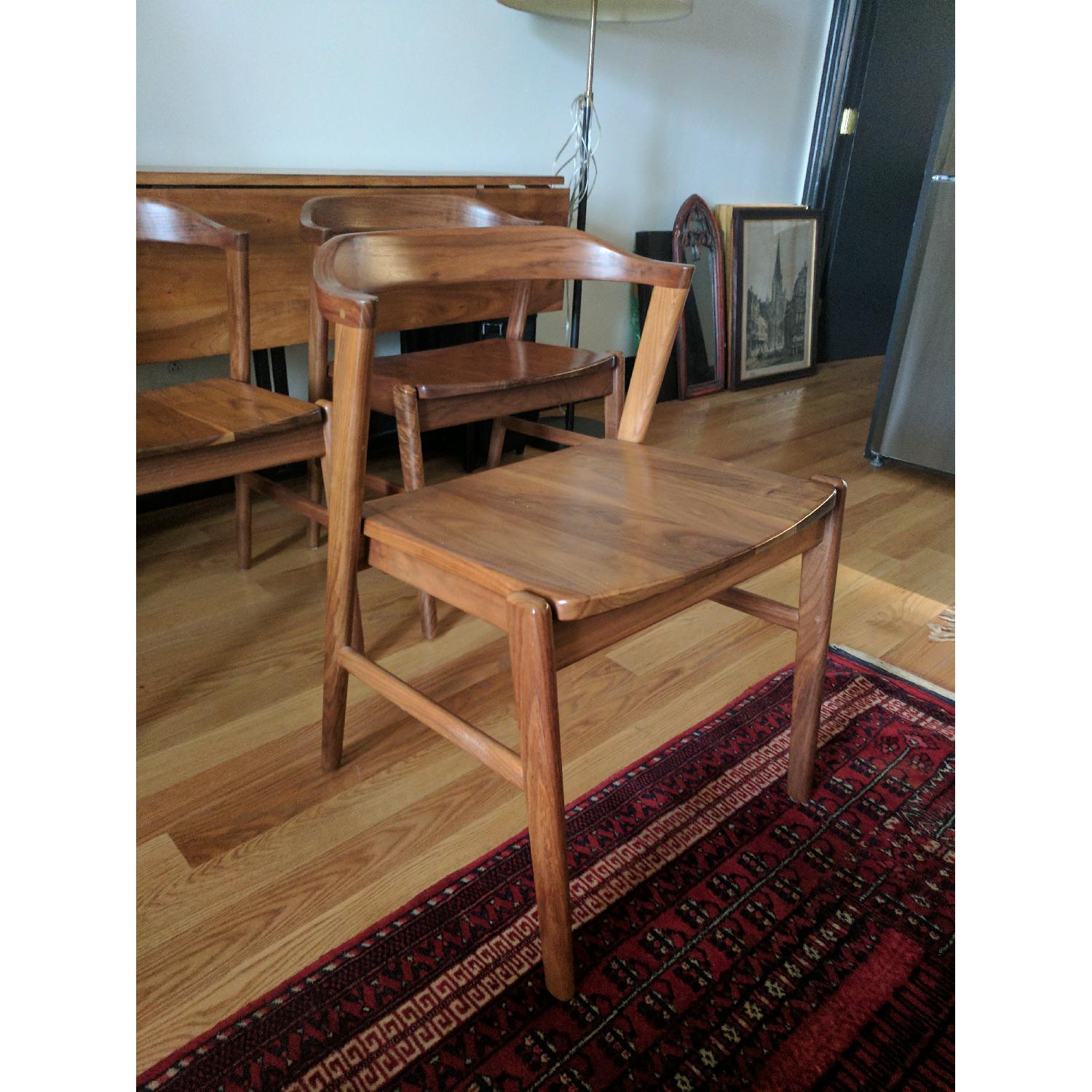Room & Board Jansen Walnut Chairs - AptDeco
