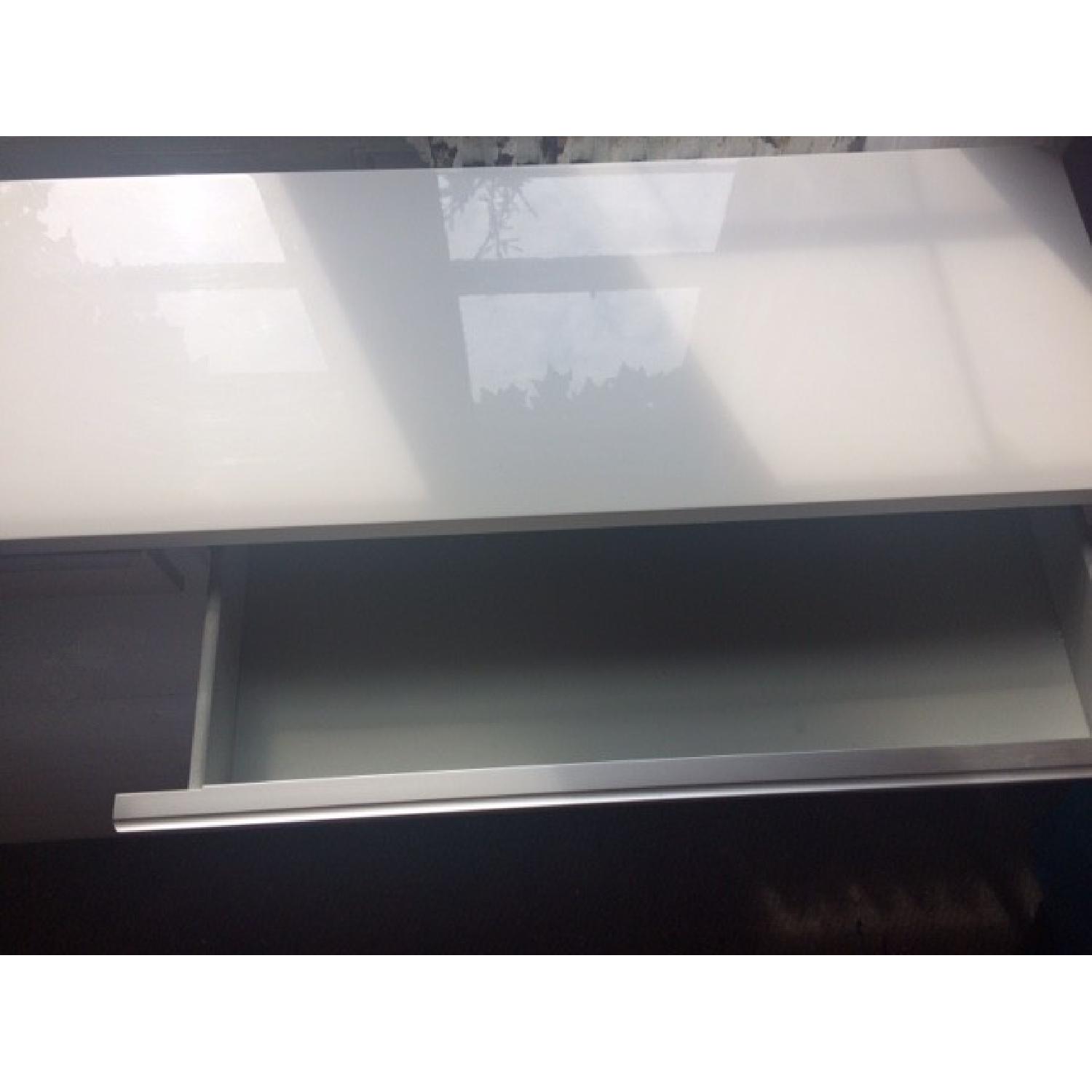Ikea Long High Gloss Desk - AptDeco