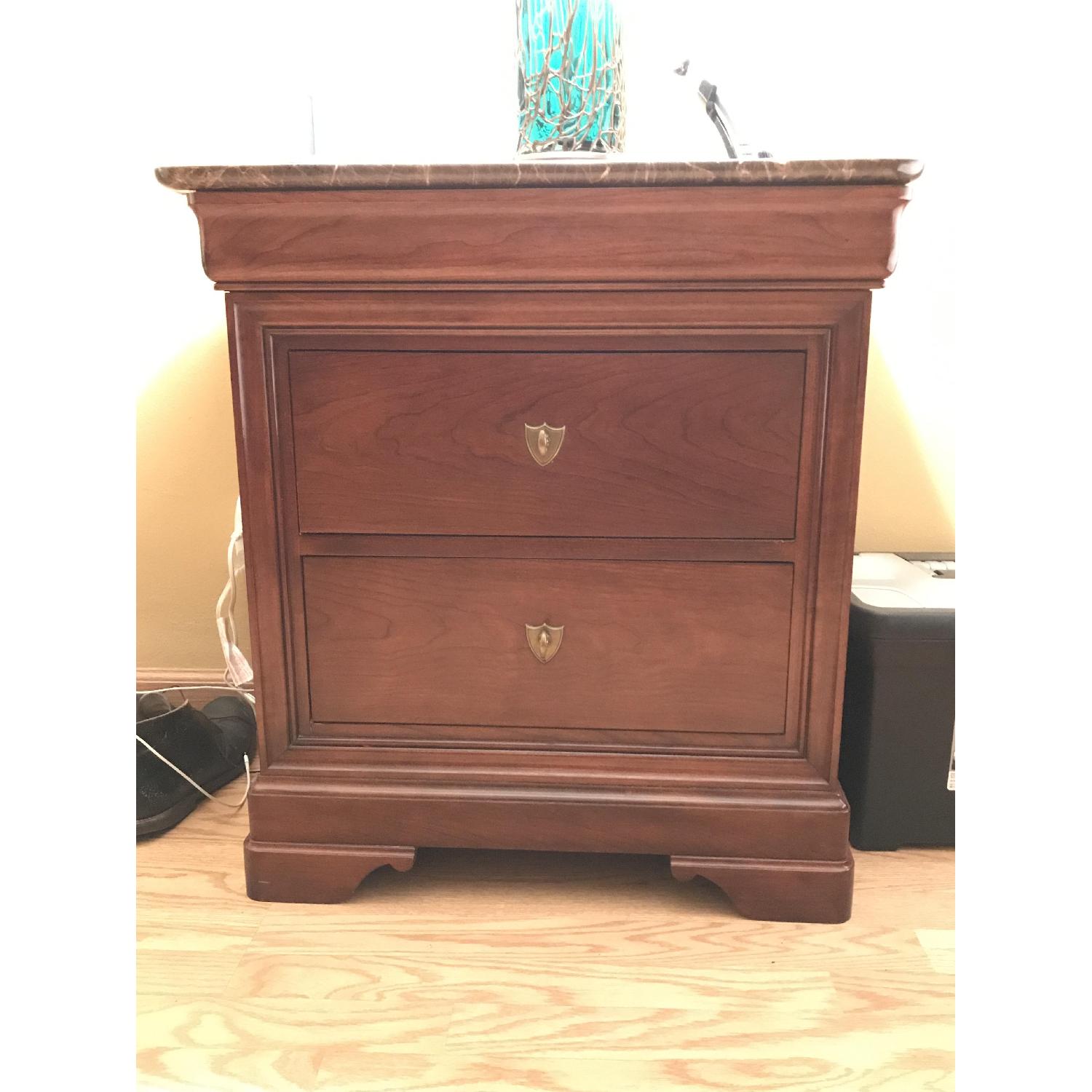 Stickley La Rochelle Collection Night Stand w/ Marble Top - AptDeco