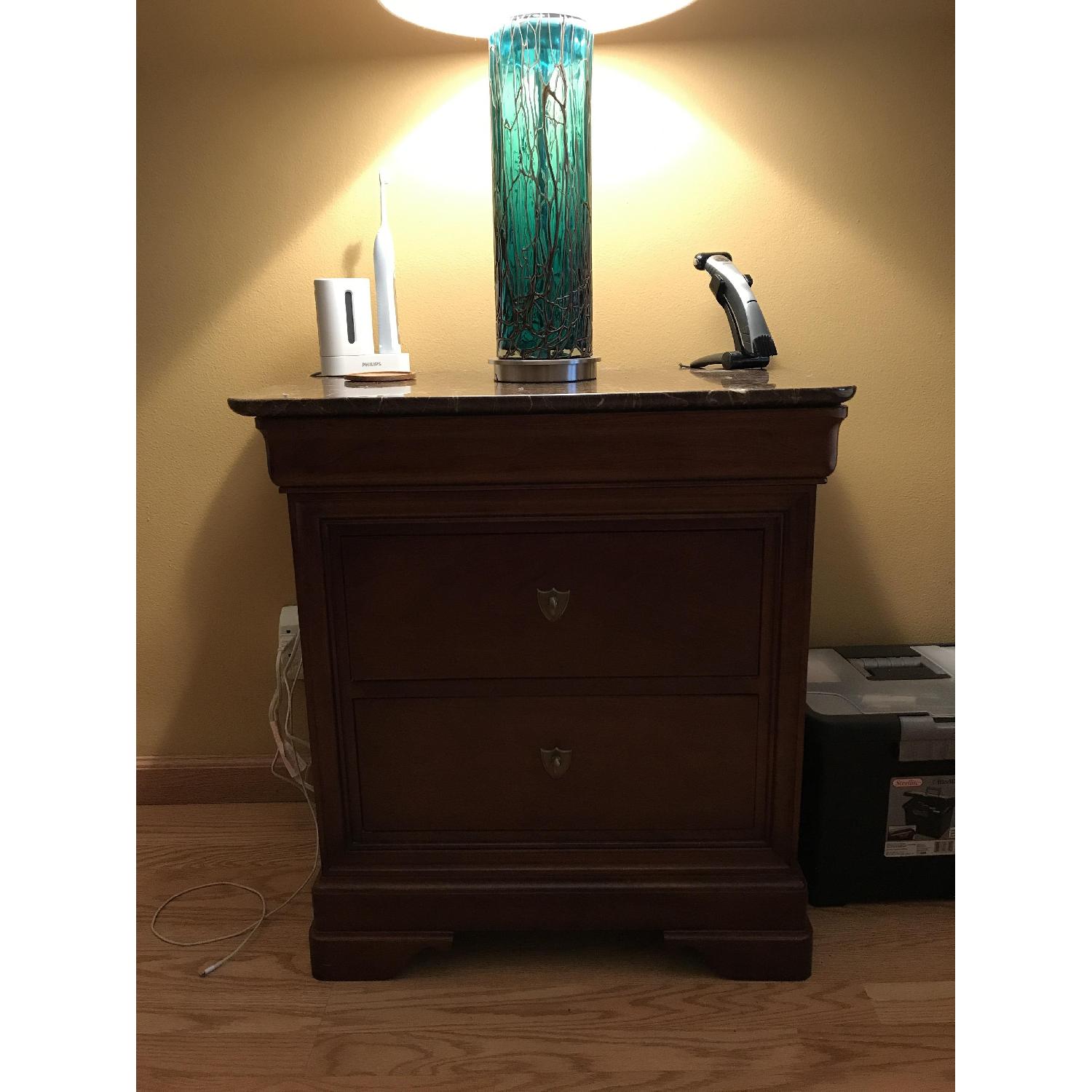 Stickley La Rochelle Collection Night Stand w/ Marble Top - AptDeco