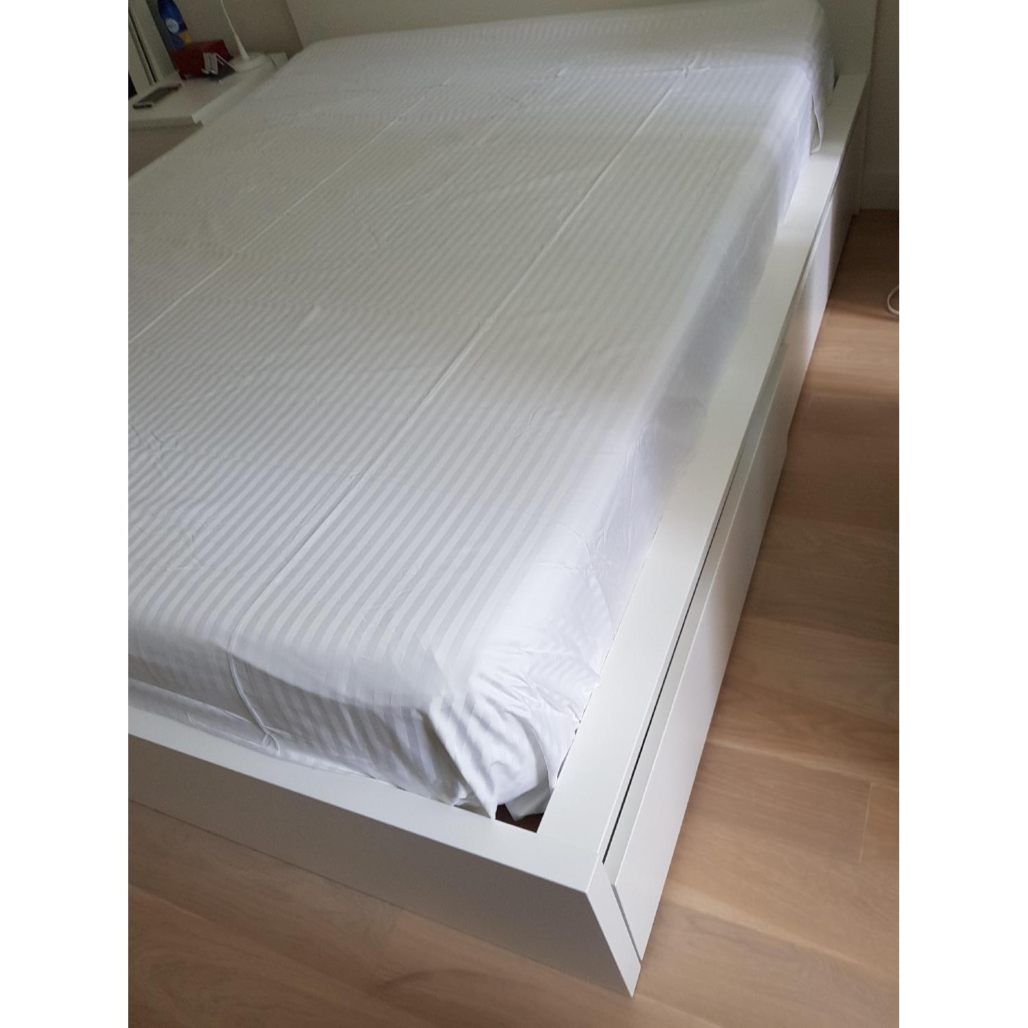 Ikea Malm High Bed Frame w/ 4 Storage Drawers - AptDeco