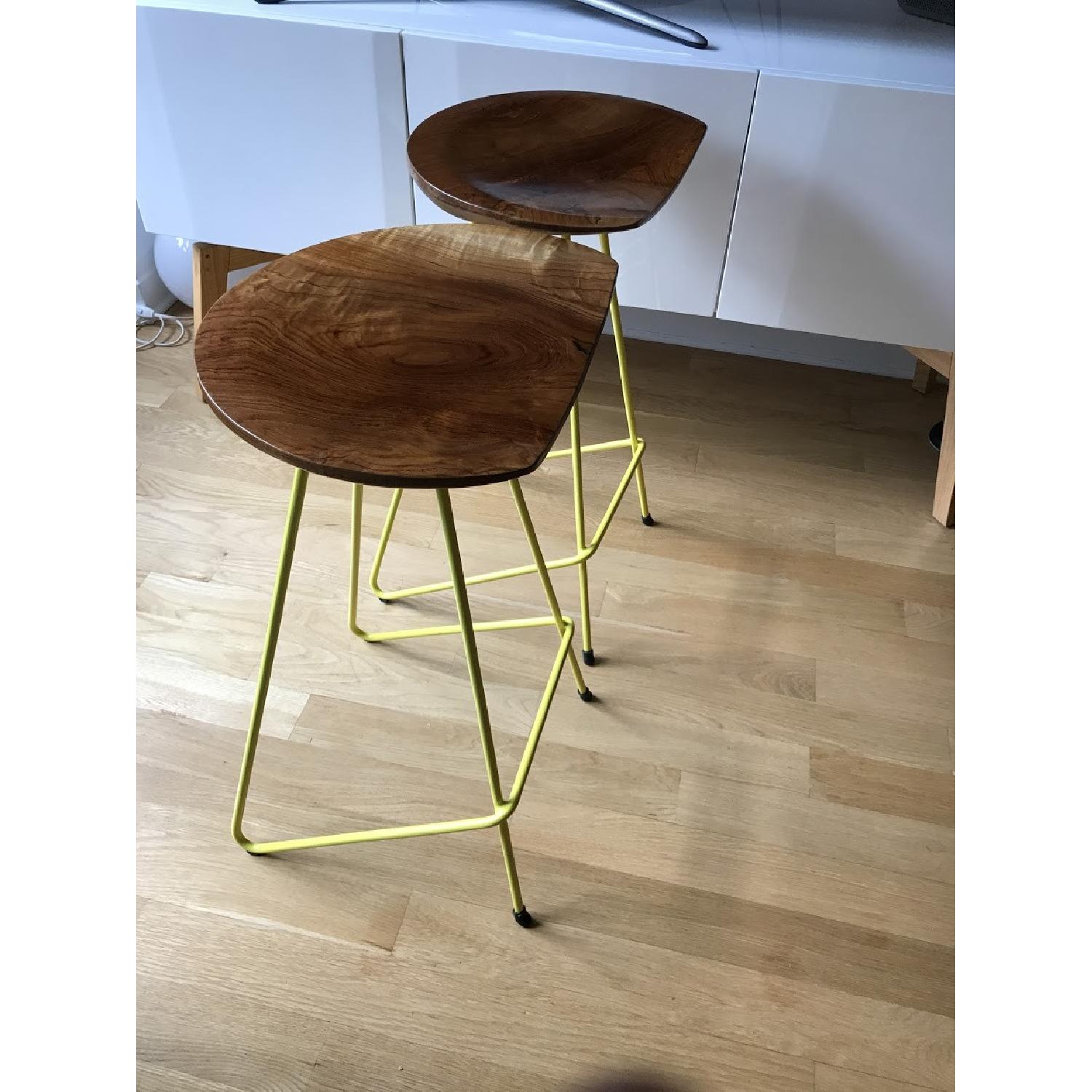 From the Source Hard Wood Bar Stools - AptDeco