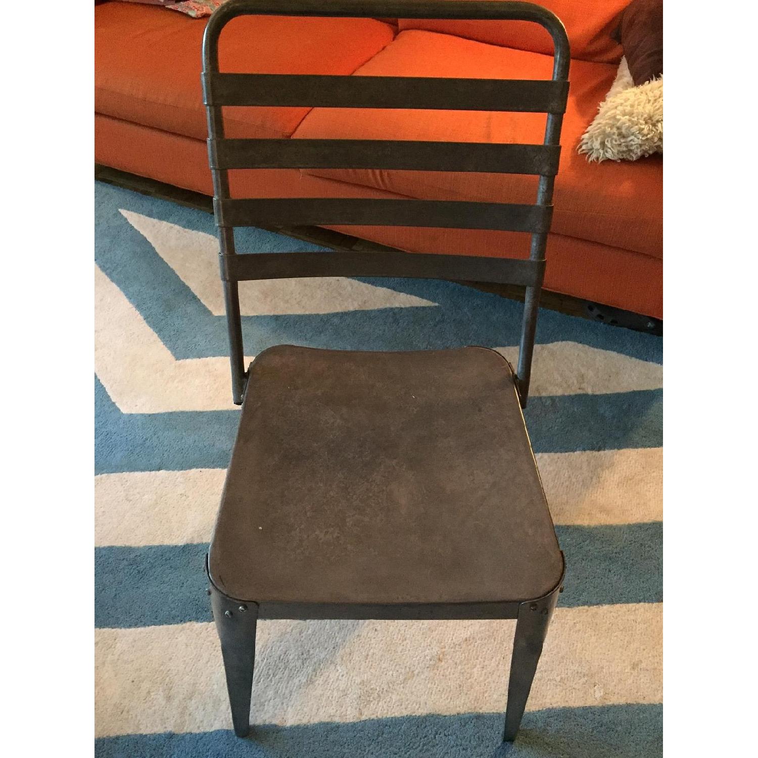 CB2 Industrial Metal Chairs - AptDeco