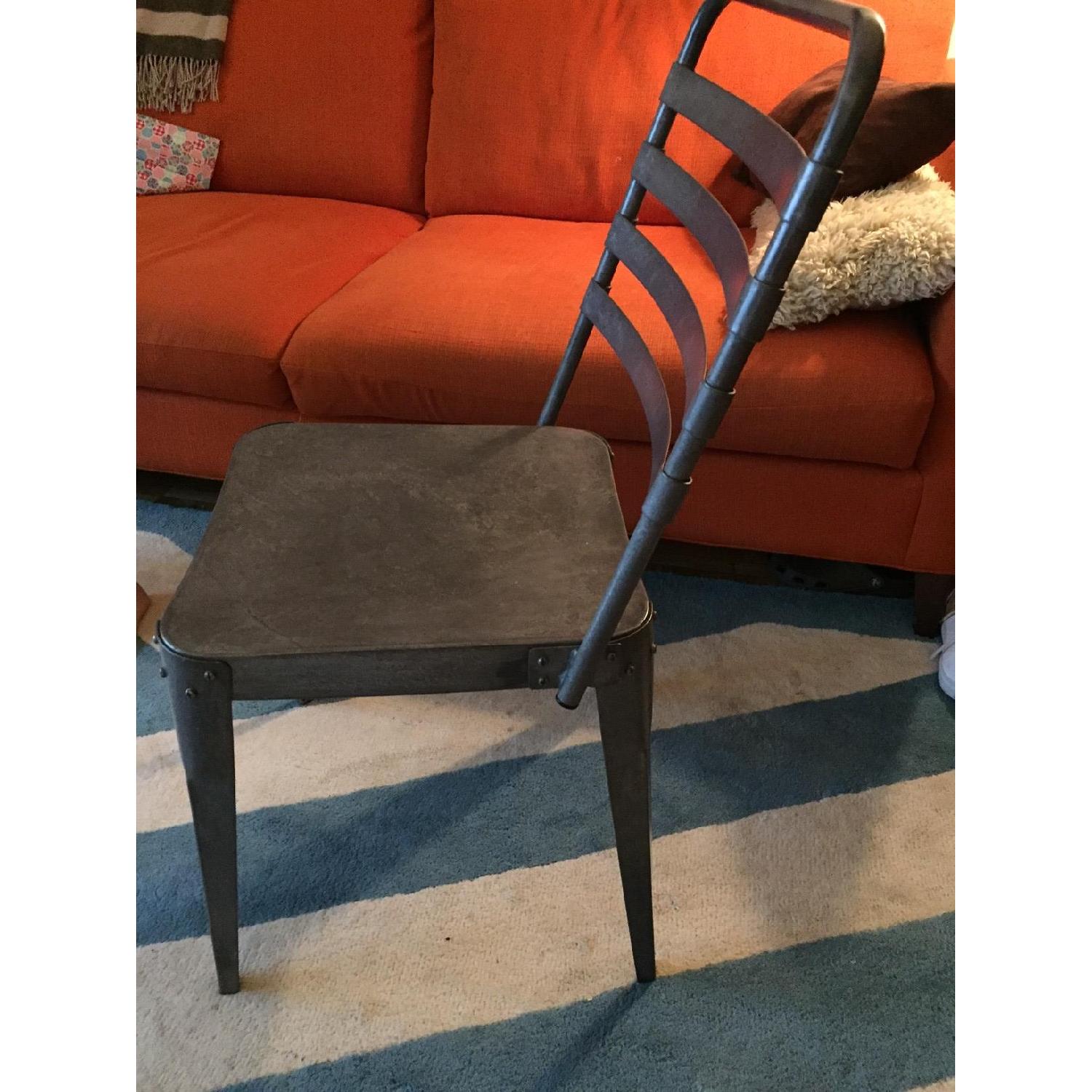 CB2 Industrial Metal Chairs - AptDeco