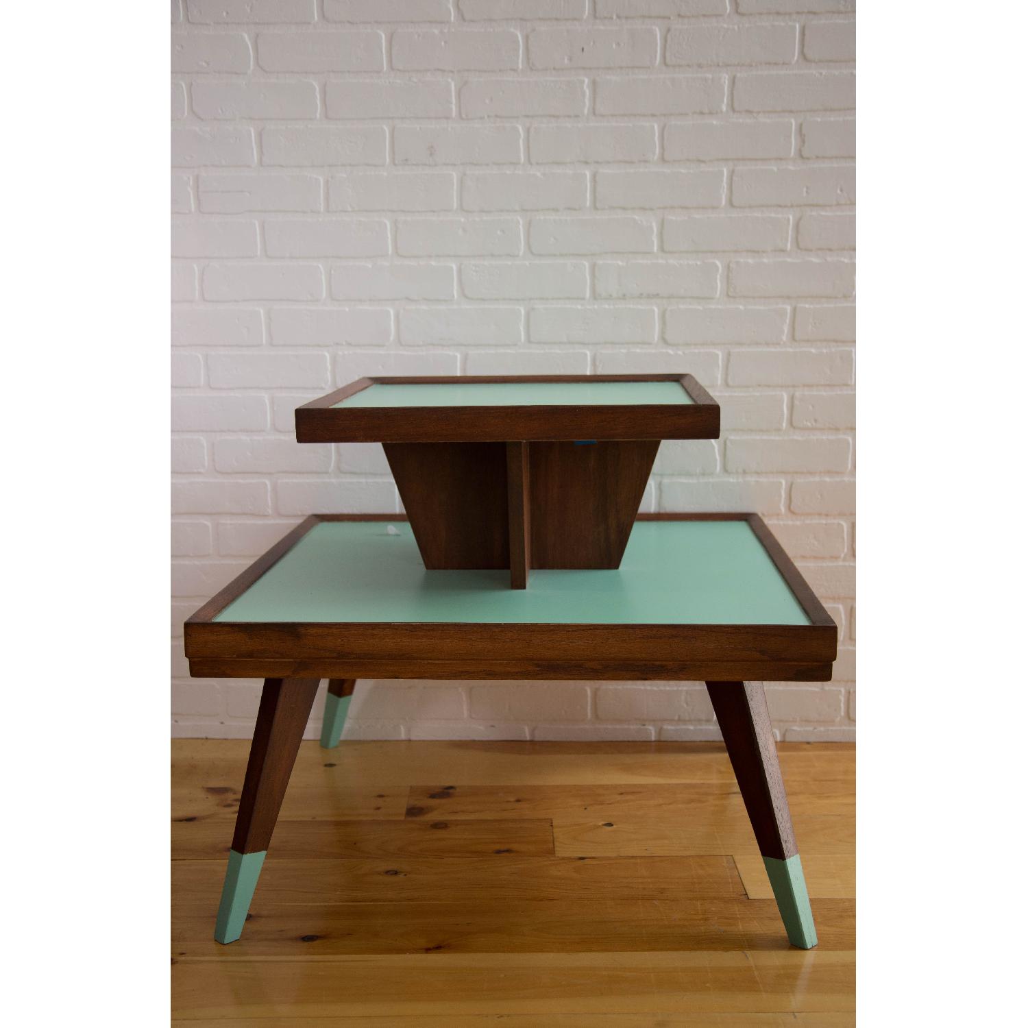 Mid Century Modern 2 Tiered Table - AptDeco