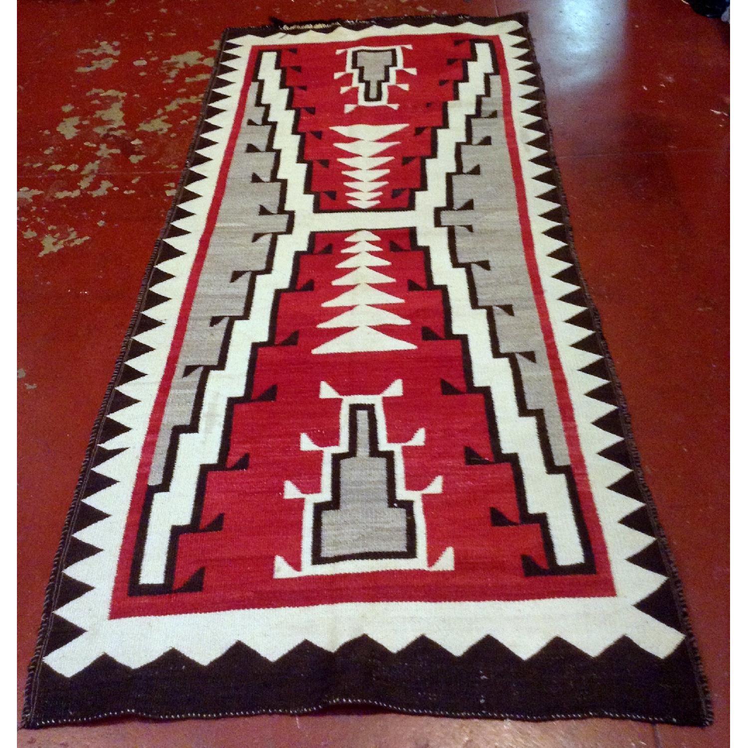 Antique 1880s Native American Navajo Rug - AptDeco