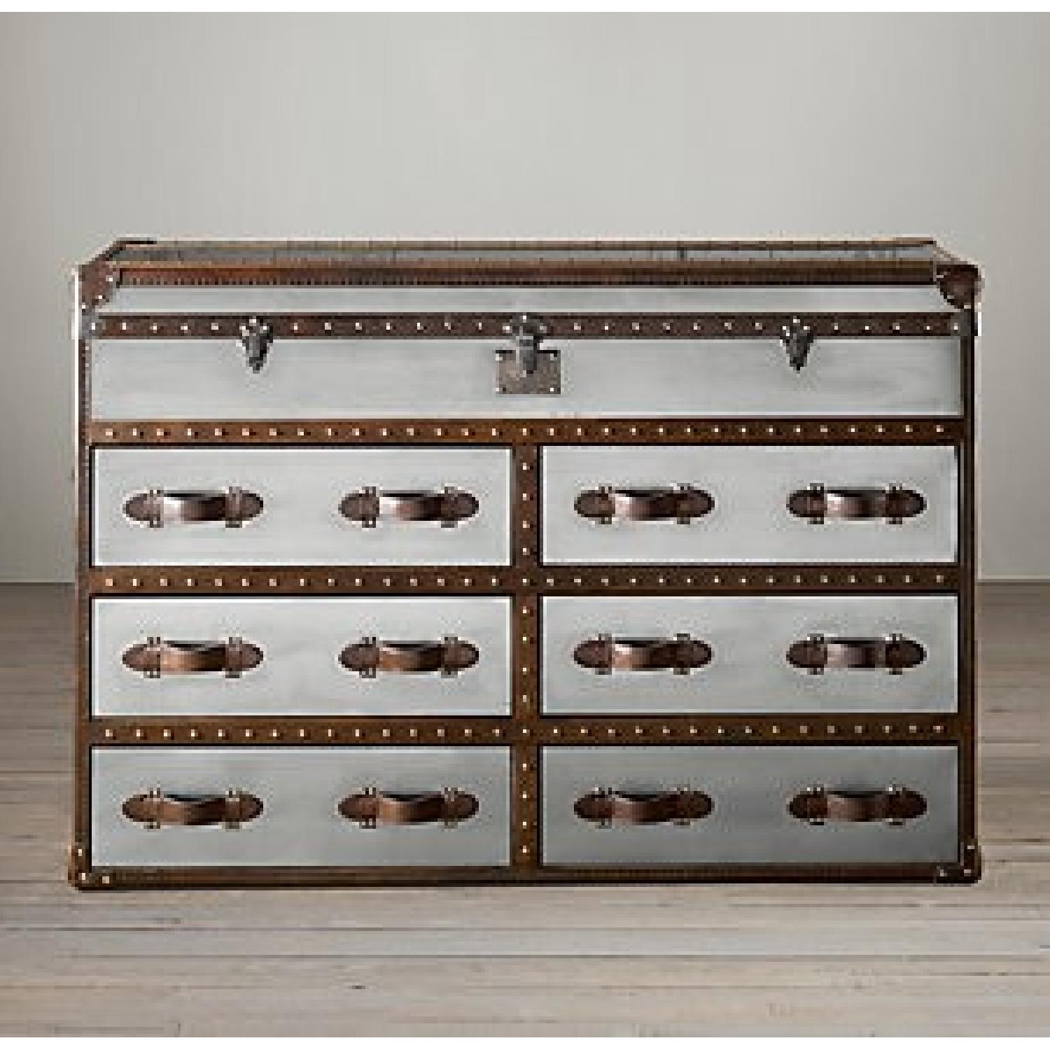 Restoration Hardware Mayfair Steamer Trunk Double Chest - AptDeco