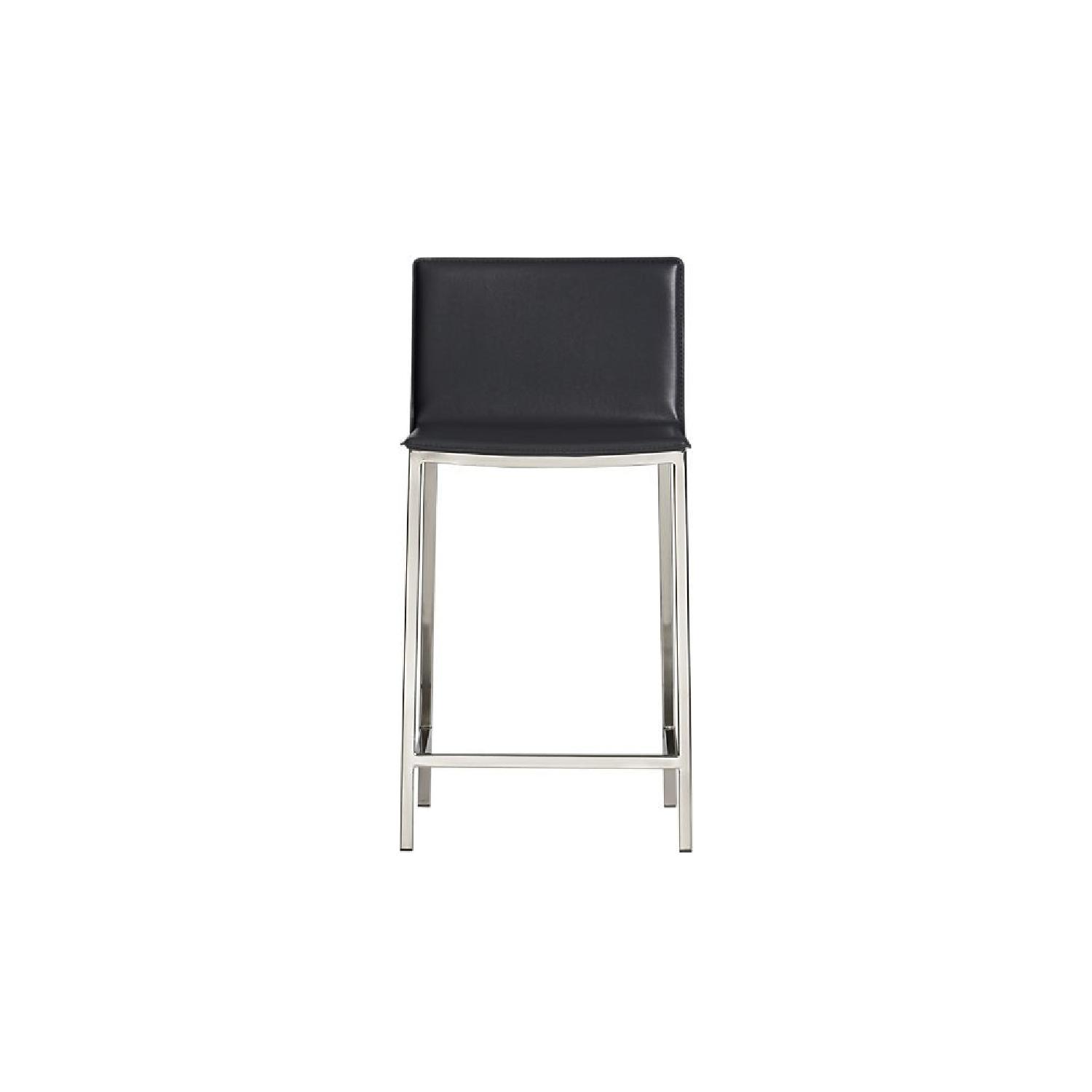CB2 Phoenix Carbon Grey Counter Stools/Bar Chairs - AptDeco
