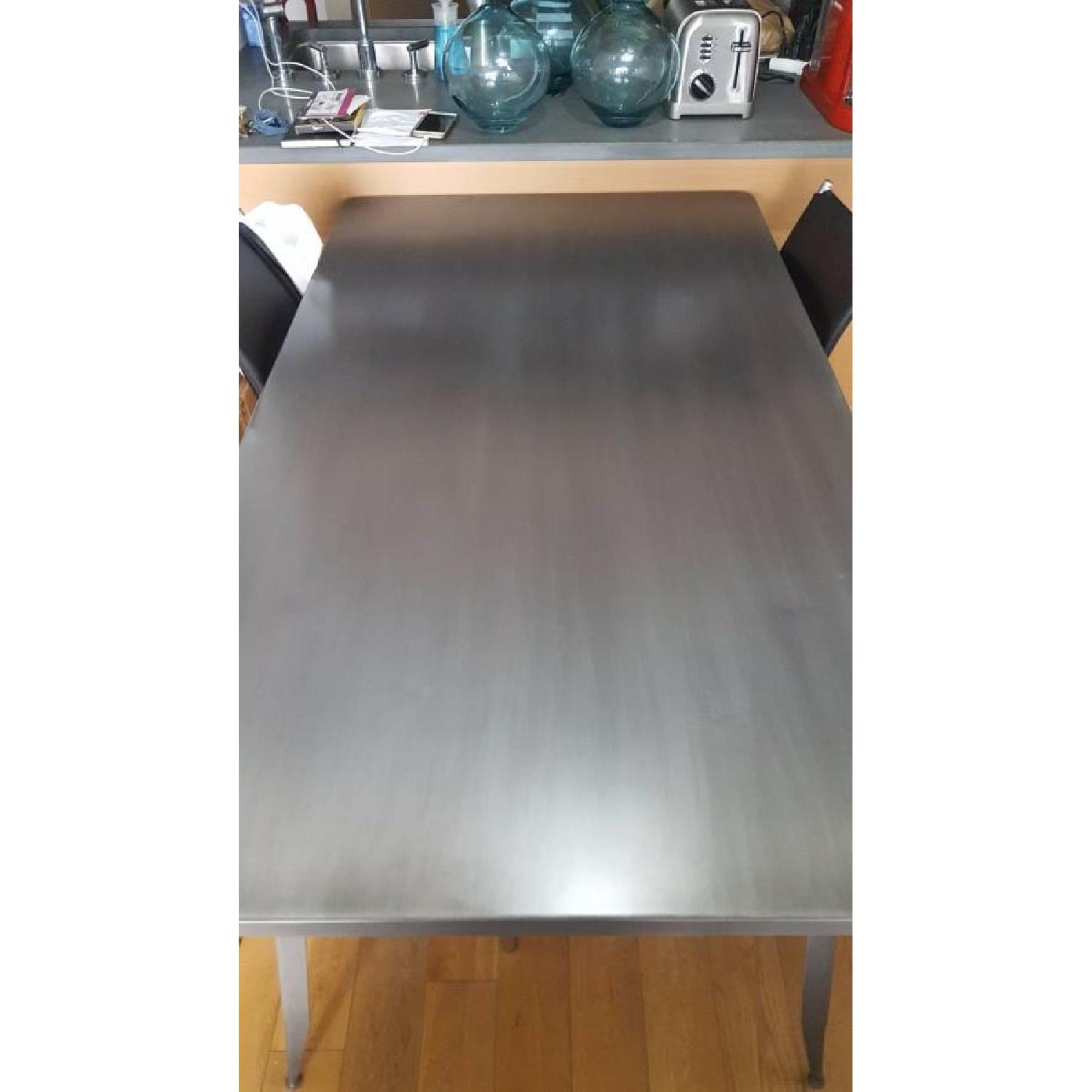 CB2 Draught Metal Dining Table - AptDeco