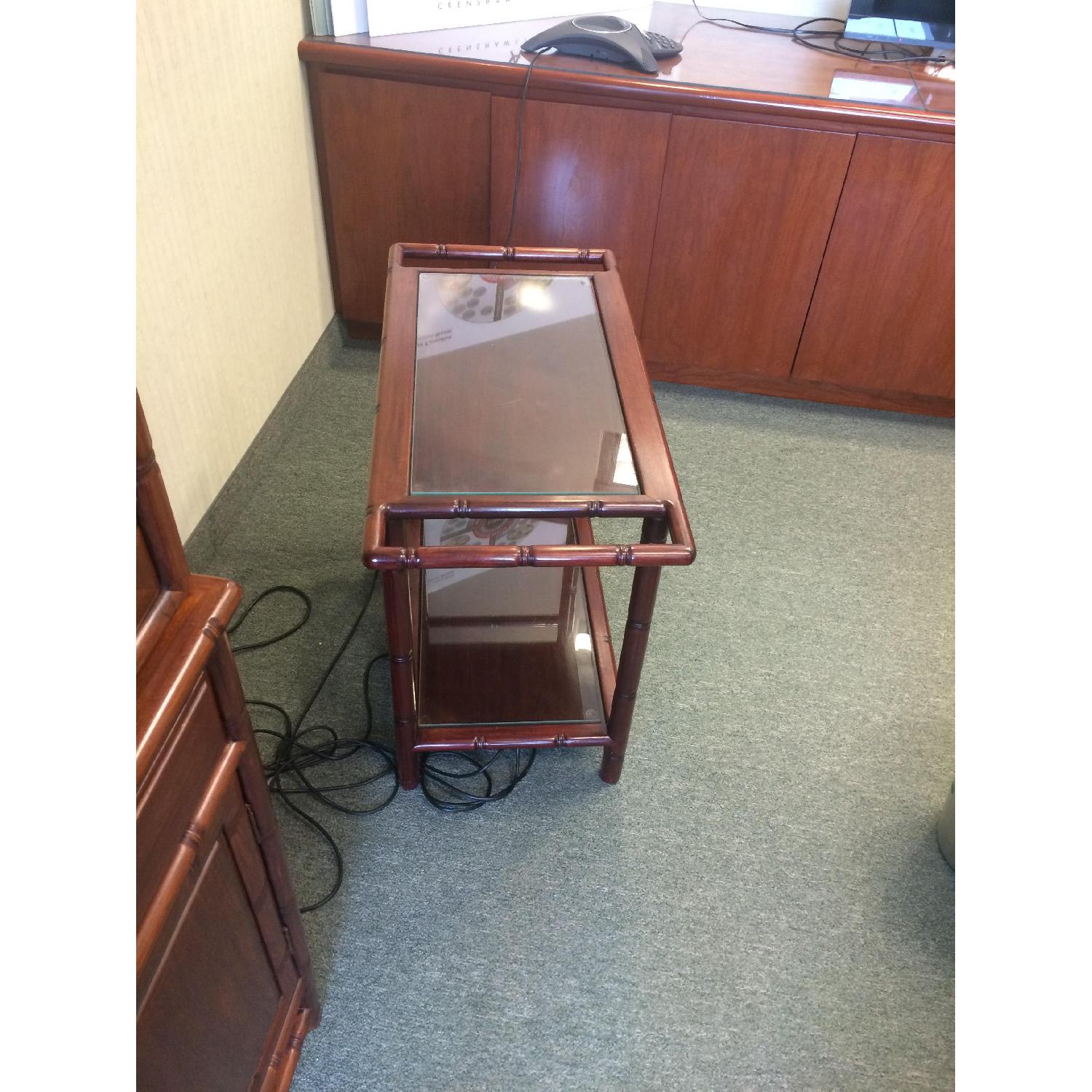 Small Cherry Wood Table - AptDeco