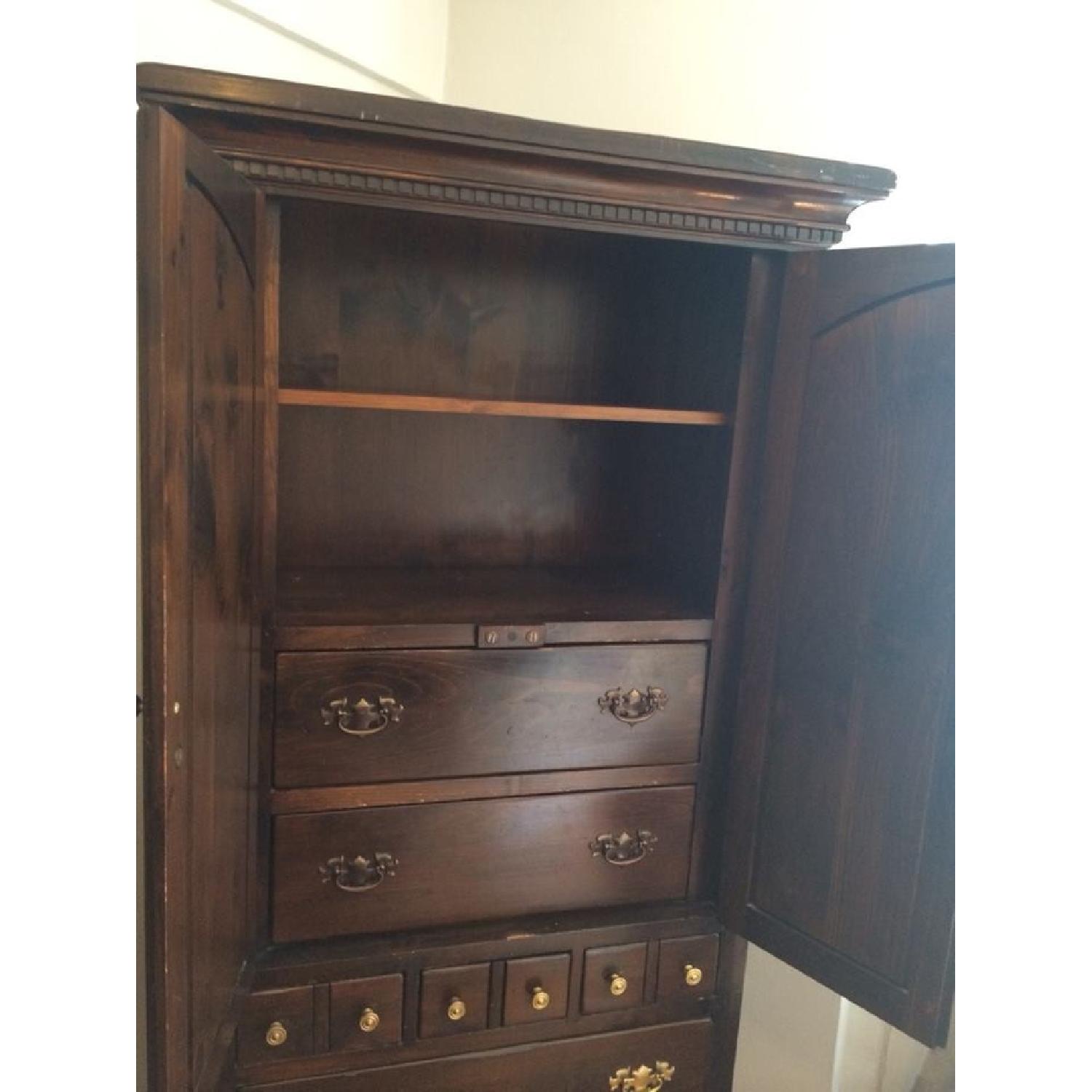 Vermont of Winooski Bennington Collection Solid Pine Armoire - AptDeco