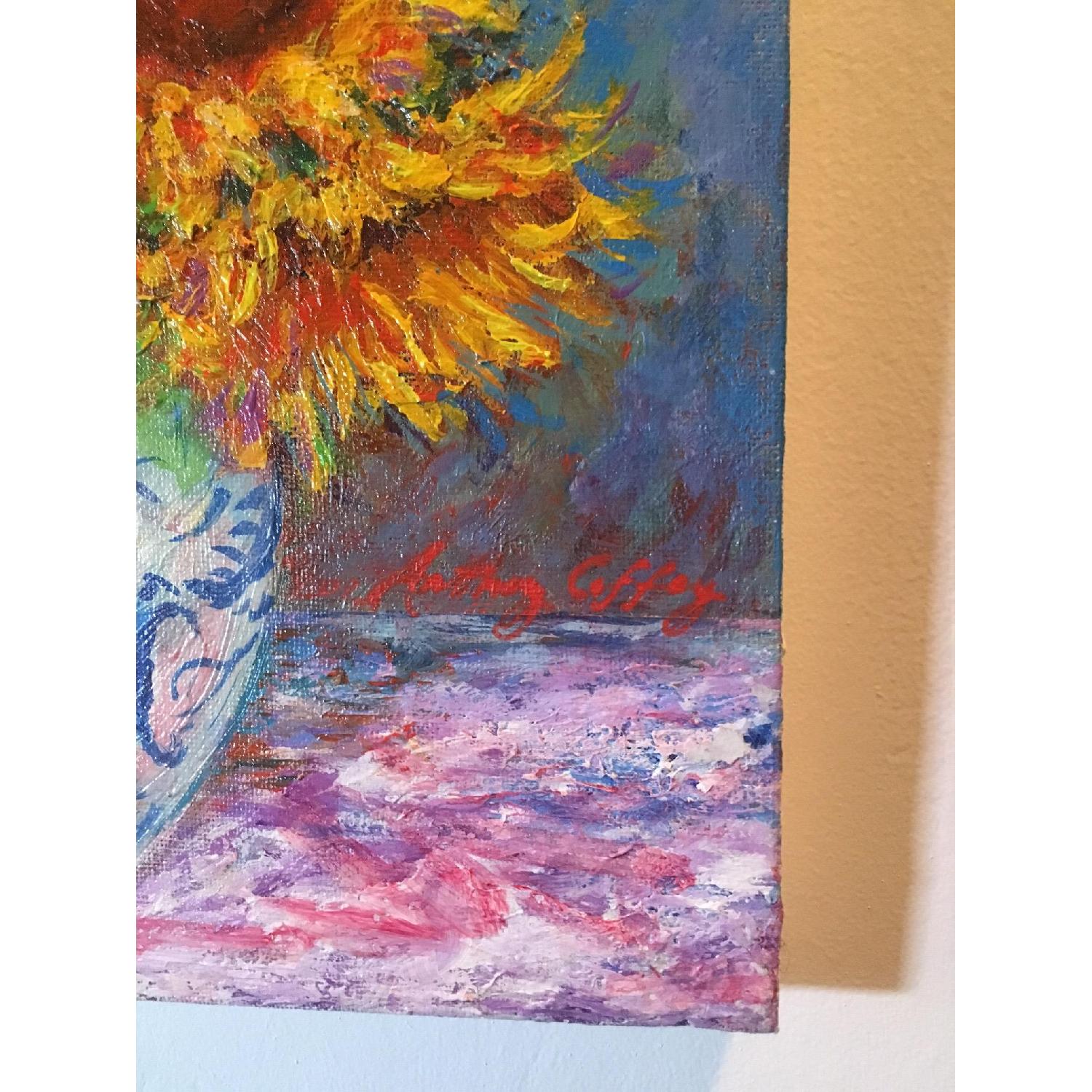 Anthony Coffey - Sunflowers Oil on Canvas - AptDeco