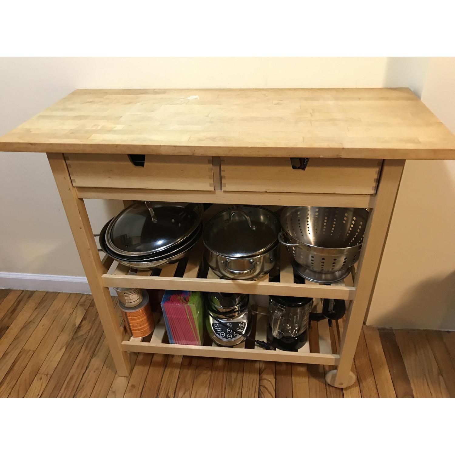 Ikea Kitchen Island w/ Shelves & Drawers - AptDeco