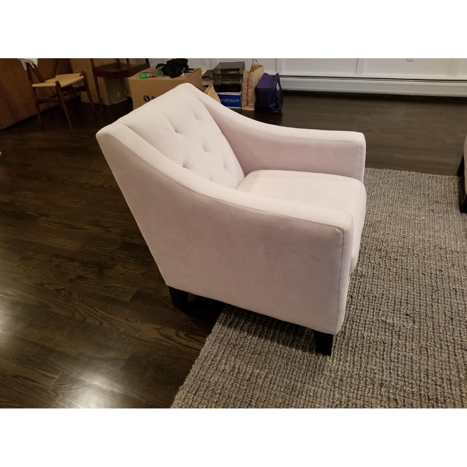 Macy's Chloe Velvet Tufted Ivory 3 Seater Sofa + Loveaseat + Chair ...