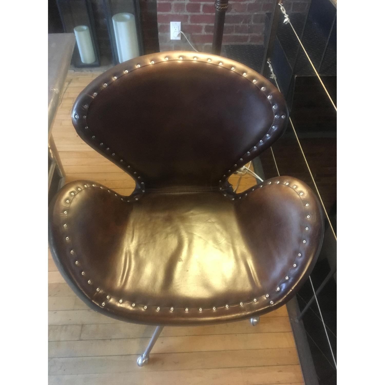 Restoration Hardware Aviator Swivel Chair - AptDeco