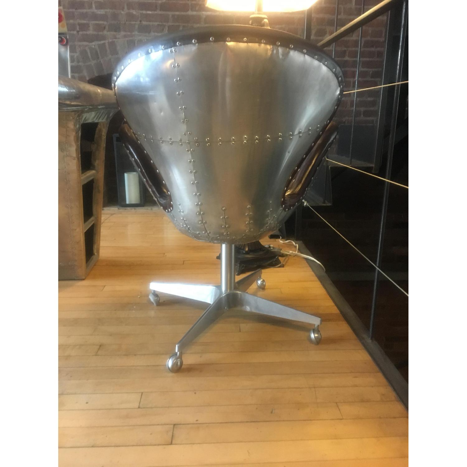 Restoration Hardware Aviator Swivel Chair - AptDeco