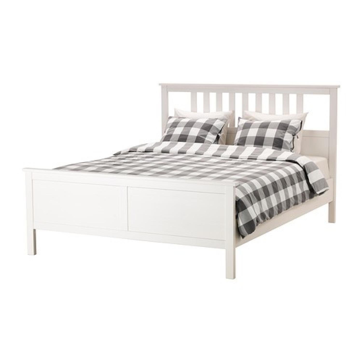 Hemnes white bed frame store