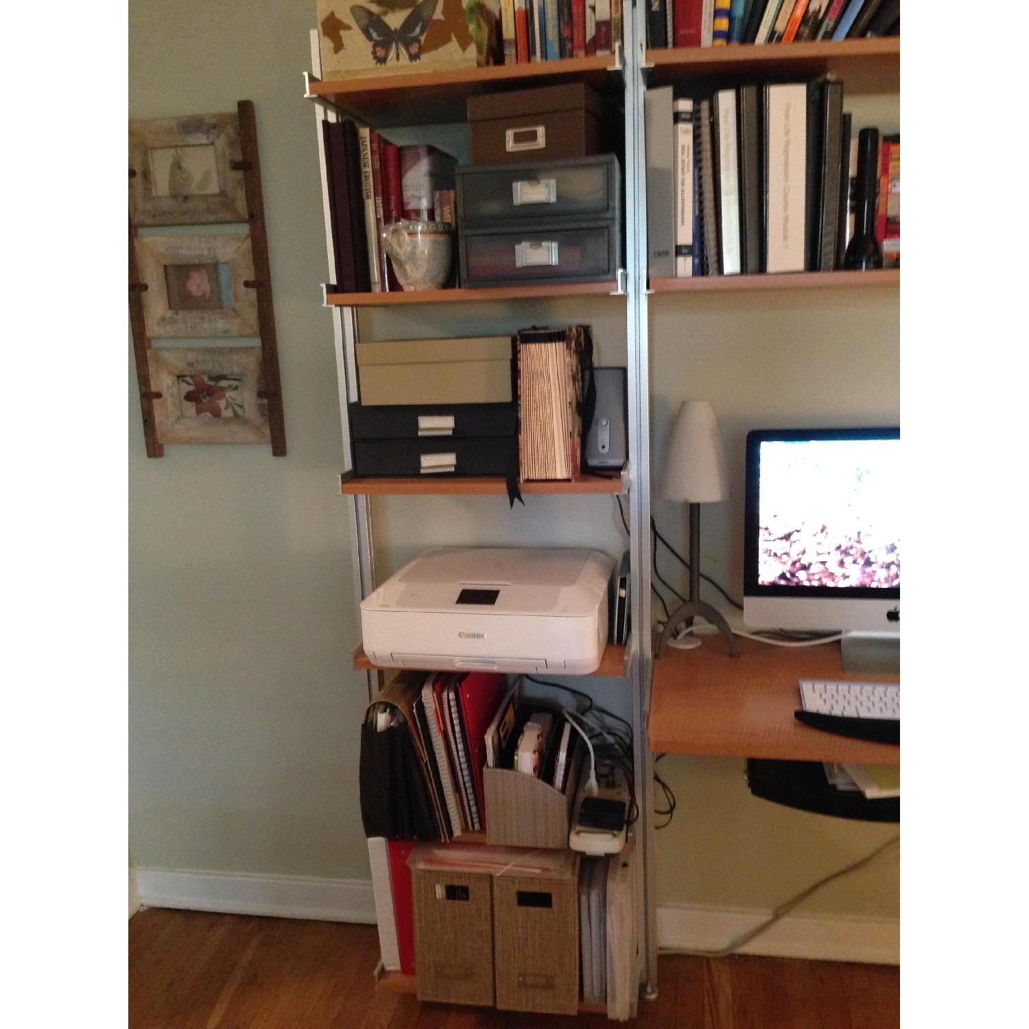 Rakks Work Wall with Shelves and Desk - AptDeco