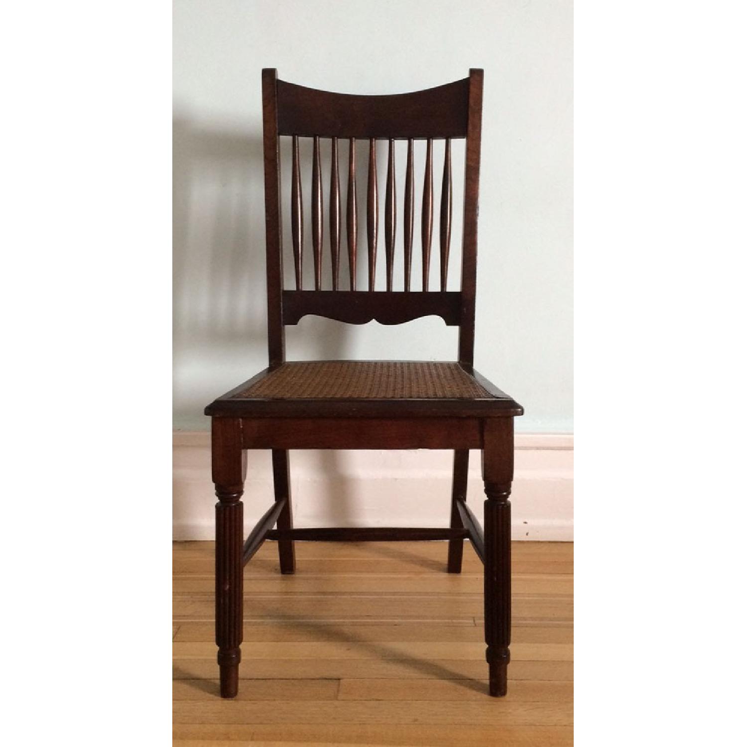High Back Solid Wood American Dining Chairs - Set of 6 - AptDeco