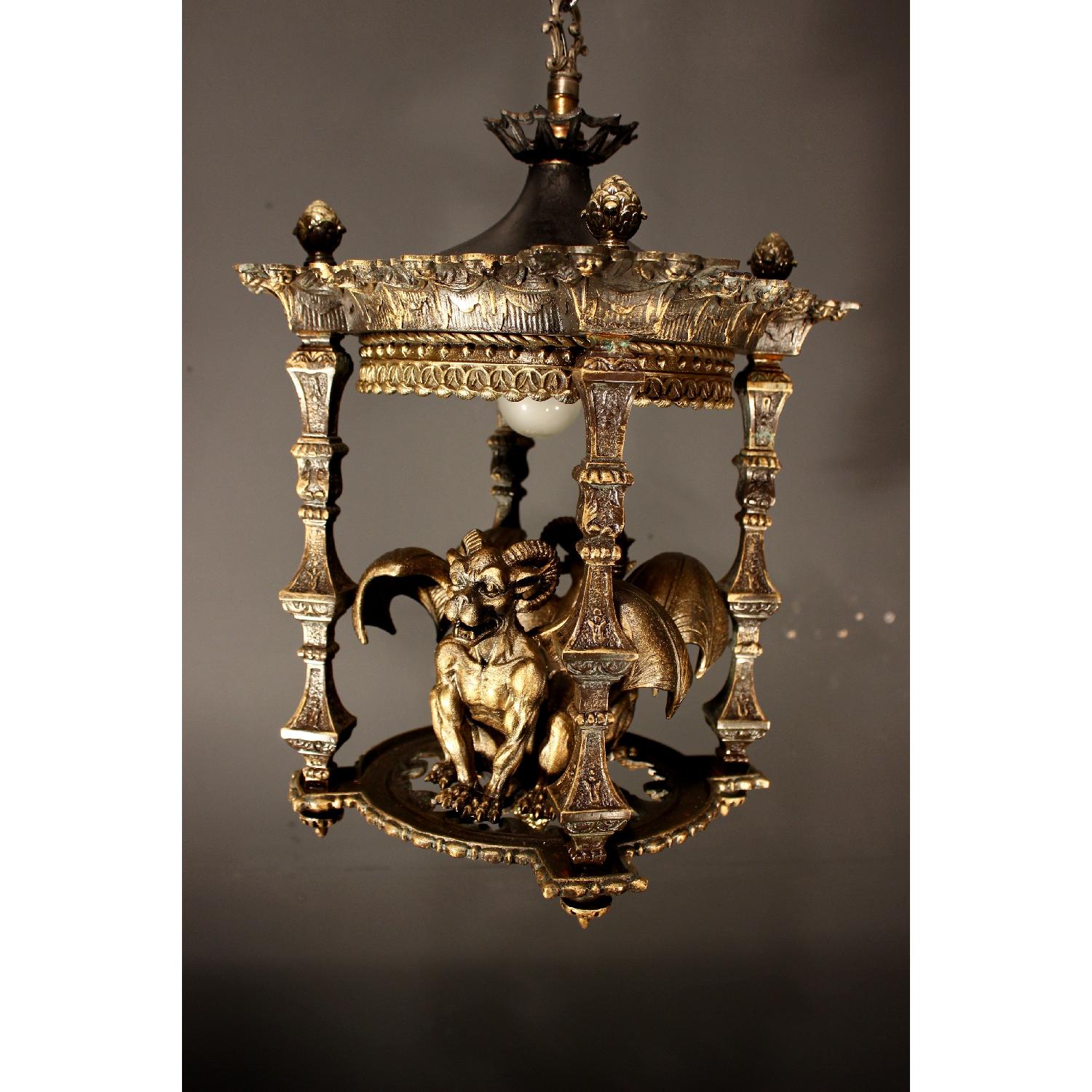 Vintage Gothic Gargoyle Chandelier Light Fixture - AptDeco