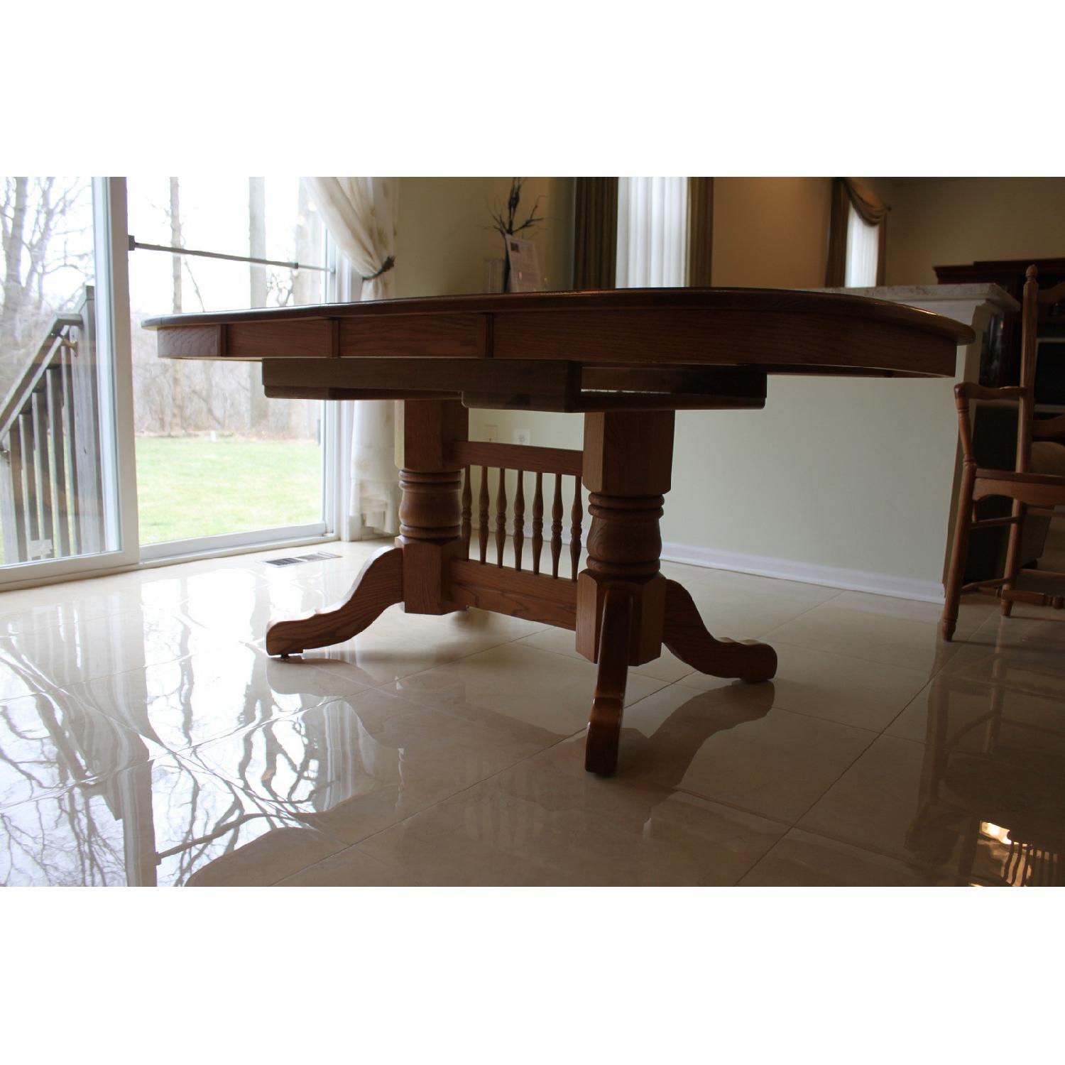 Edrich Mills Wood Shop Dining Table w/ 6 Chairs - AptDeco