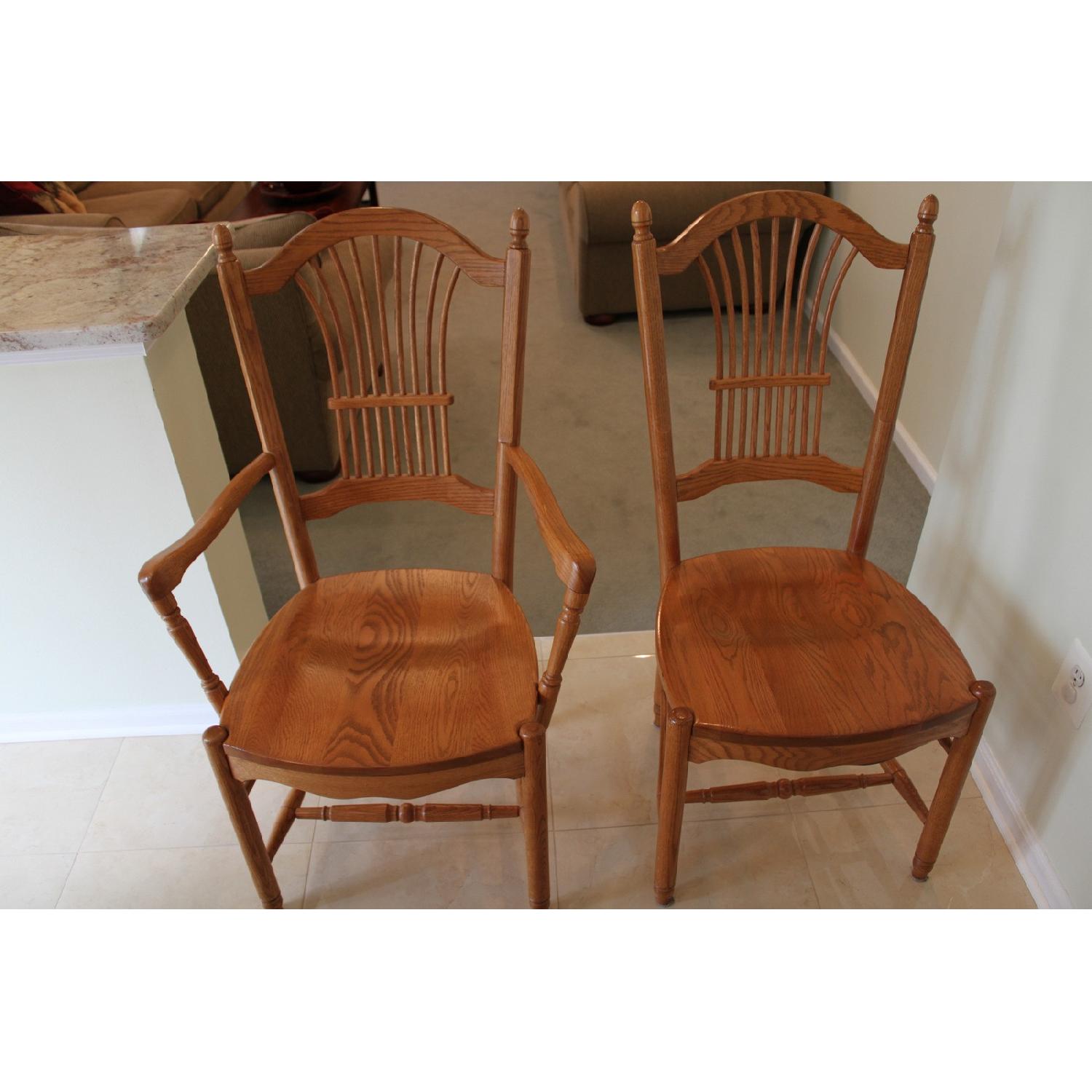 Edrich Mills Wood Shop Dining Table w/ 6 Chairs - AptDeco