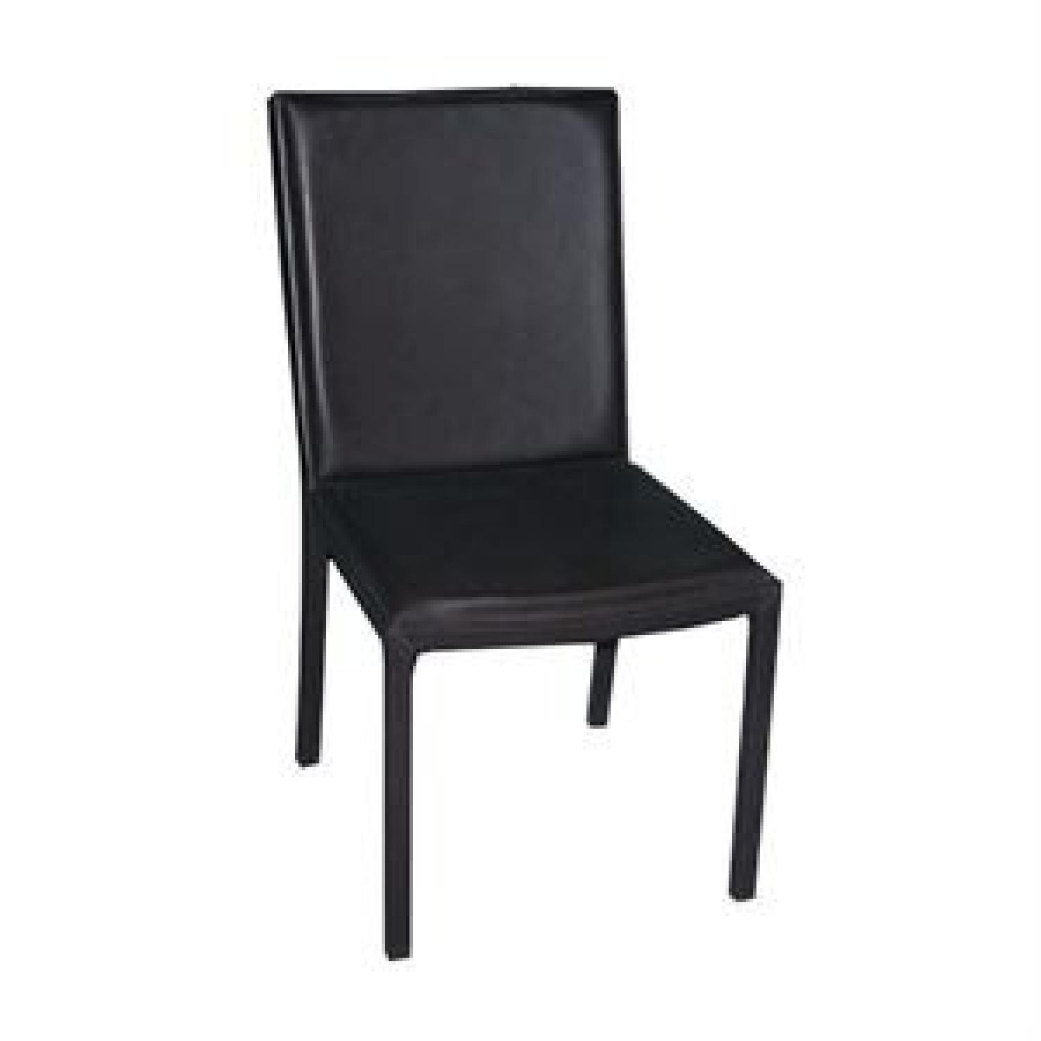 Maria Yee Leather Mondo Dining Chairs - AptDeco