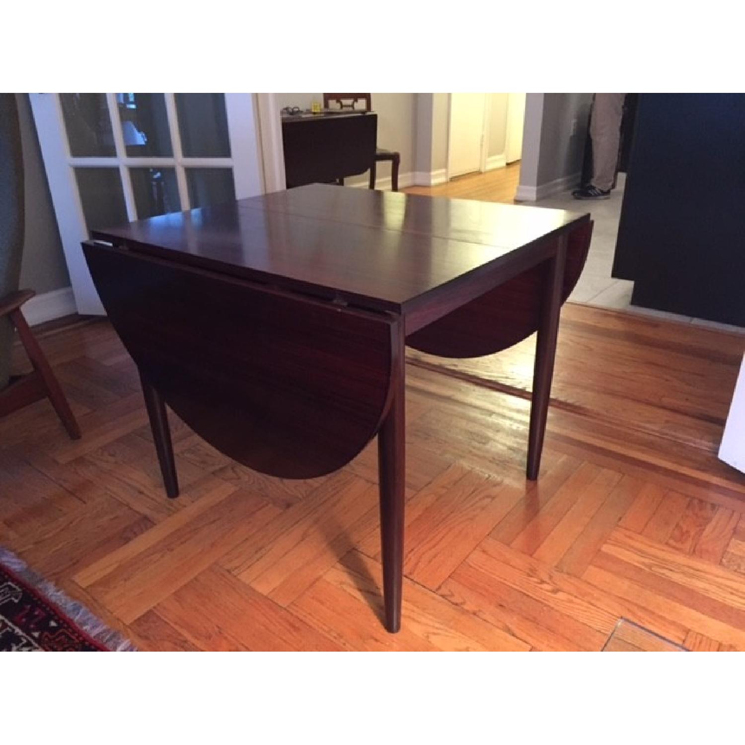 Mid Century Modern Rosewood Drop-Leaf Table - AptDeco