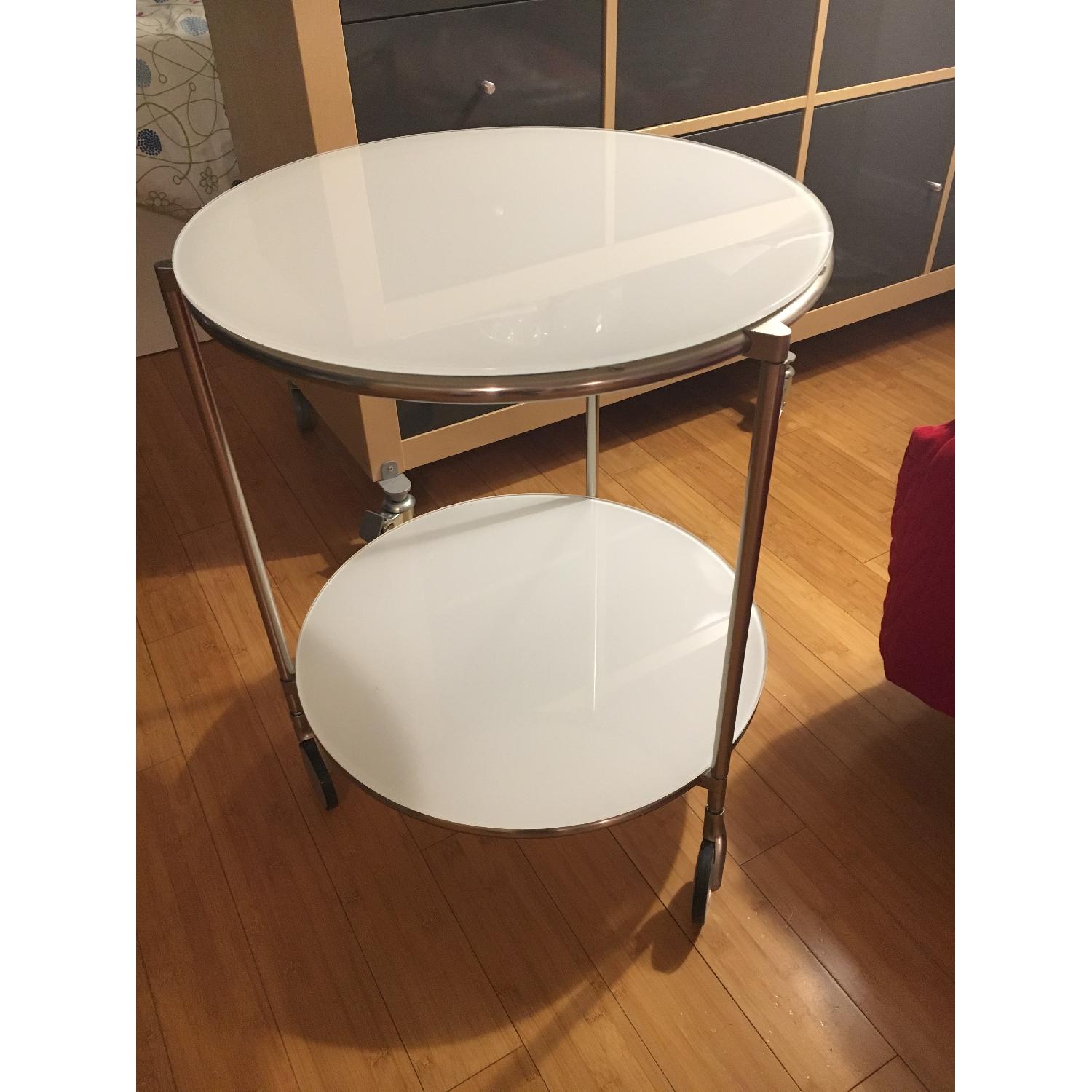 Ikea Strind Glass Side Table - AptDeco