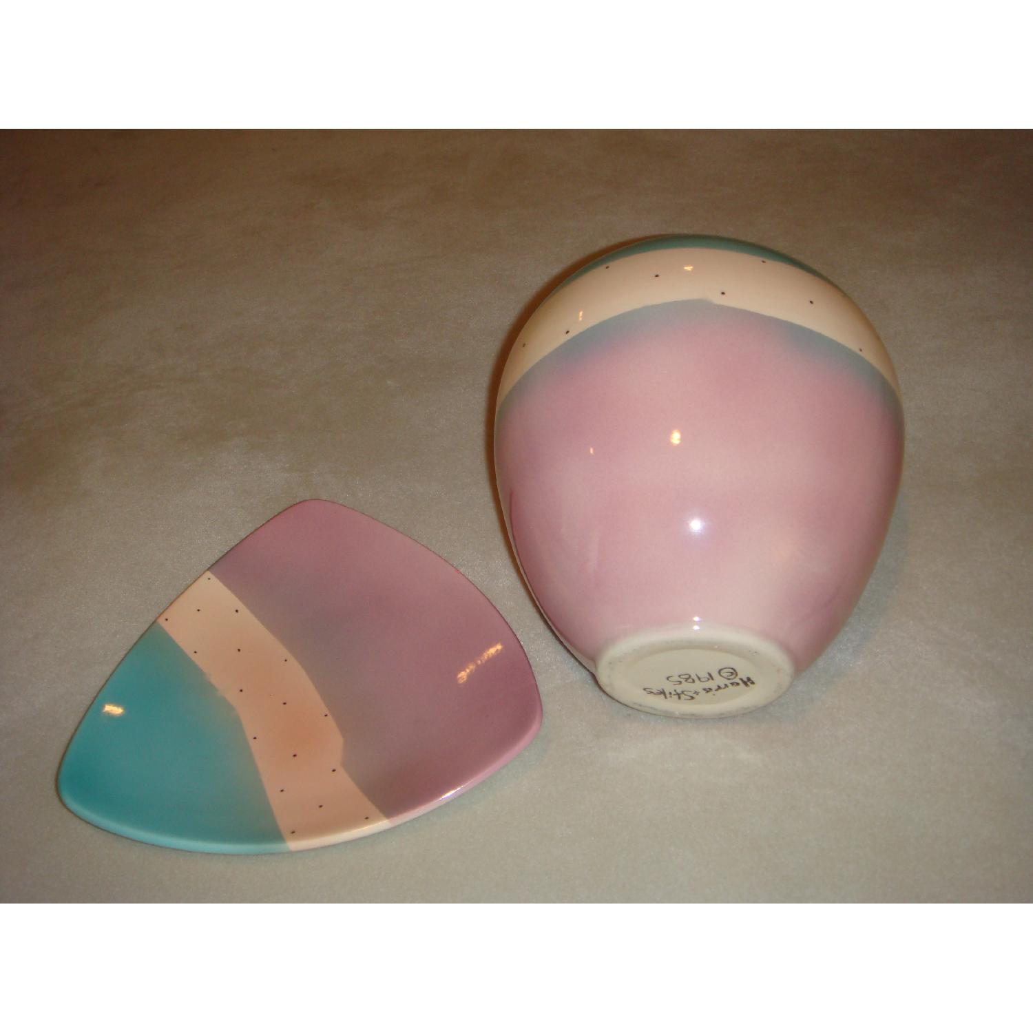 Harris & Stiles 1985 Signed Pottery - Pair - AptDeco