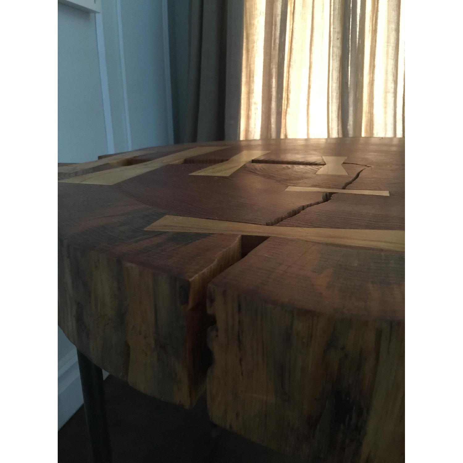 ABC Carpet & Home Natural Edge Tree Cookie Wood Slab Dining Table w ...