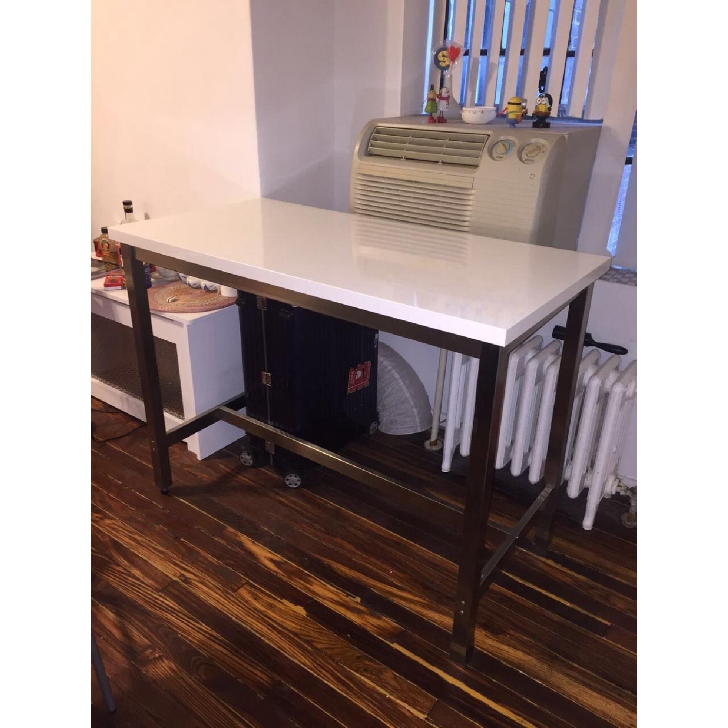 Ikea Hissmon Dining Table - AptDeco