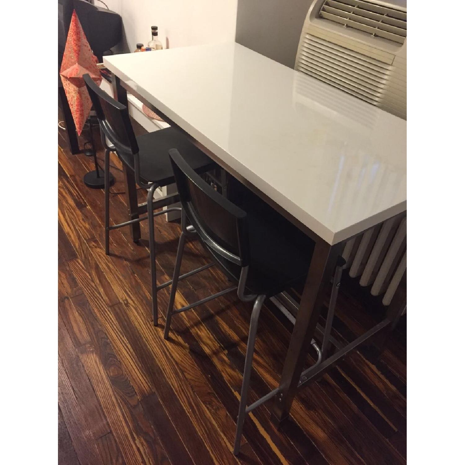 Ikea Hissmon Dining Table - AptDeco