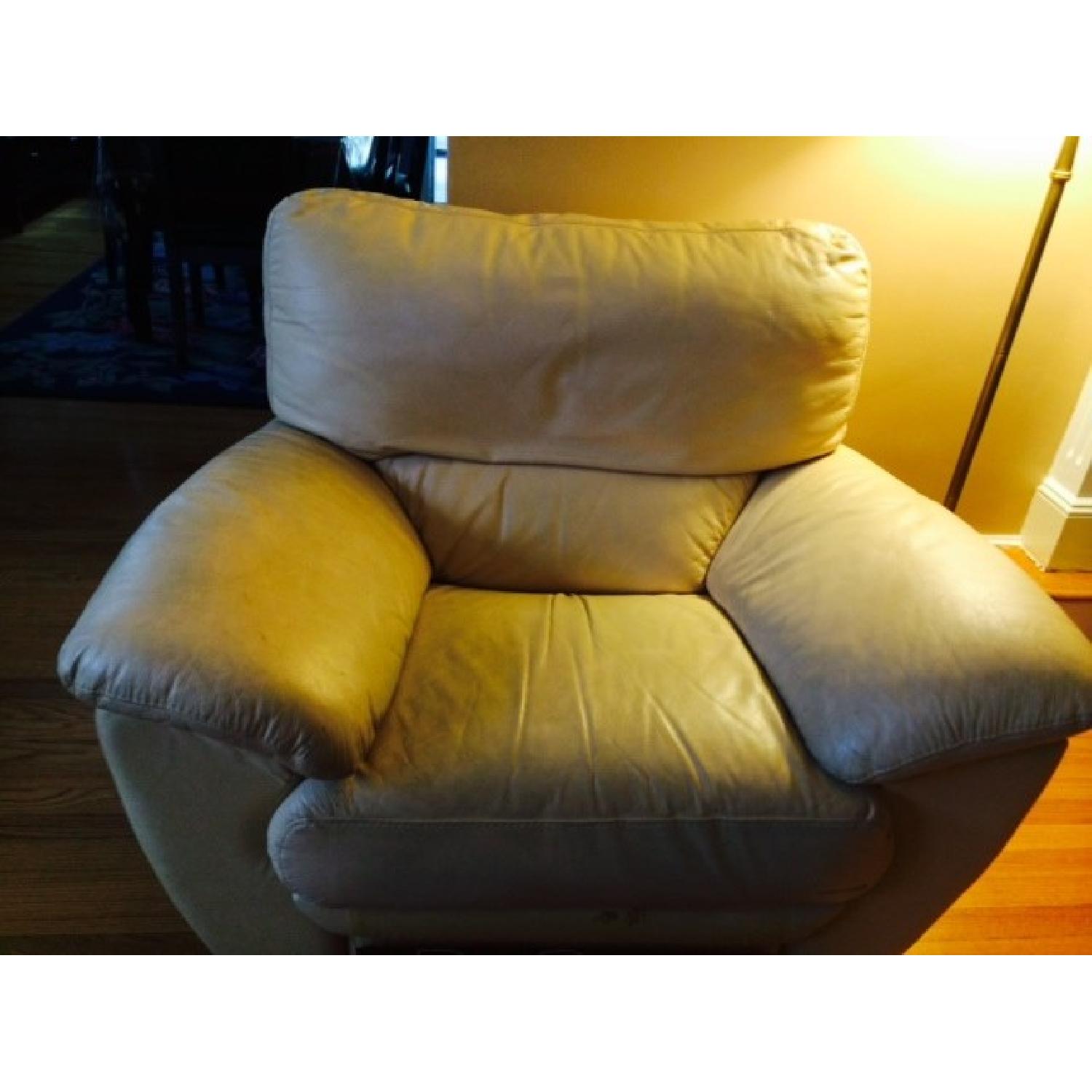 DeCoro Leather Sofa + Recliner - AptDeco