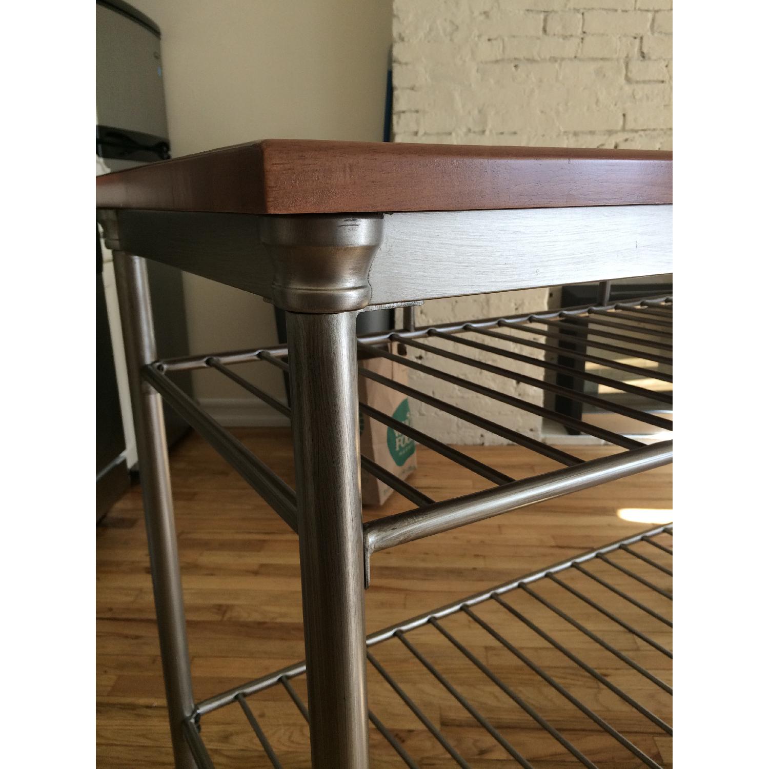 Kibbe Kitchen Island w/ Butcher Block Top - AptDeco