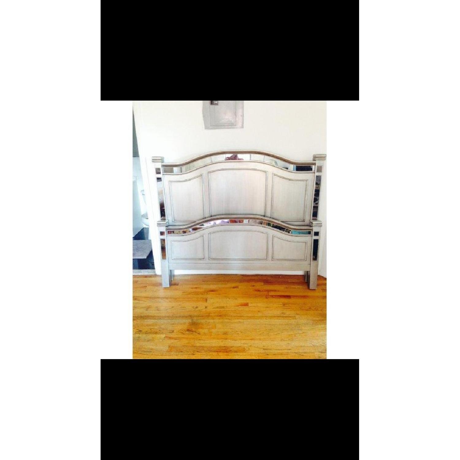 Pier 1 Hayworth Mirrored Full Size Bed Frame - AptDeco