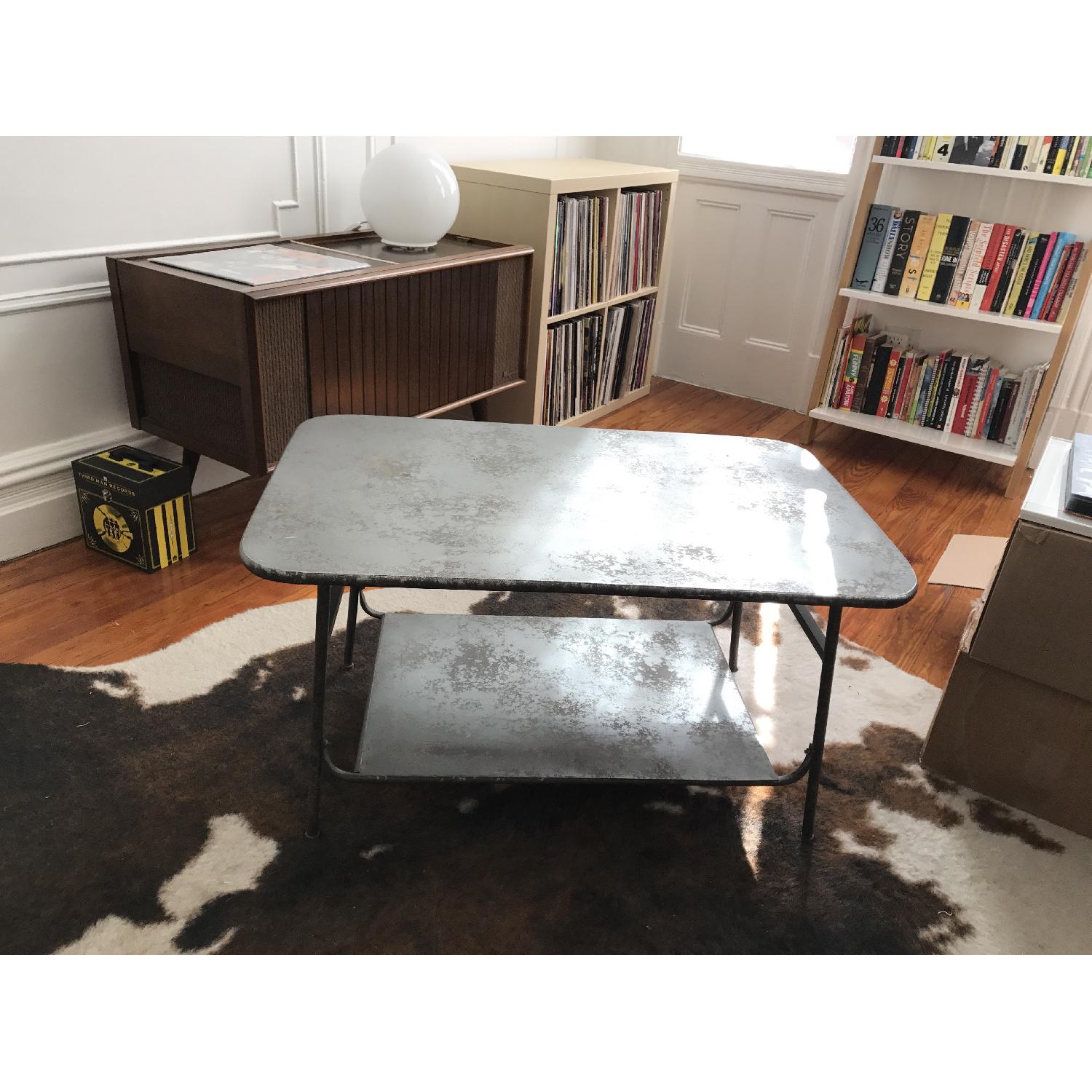 Industrial Metal Coffee Table - AptDeco