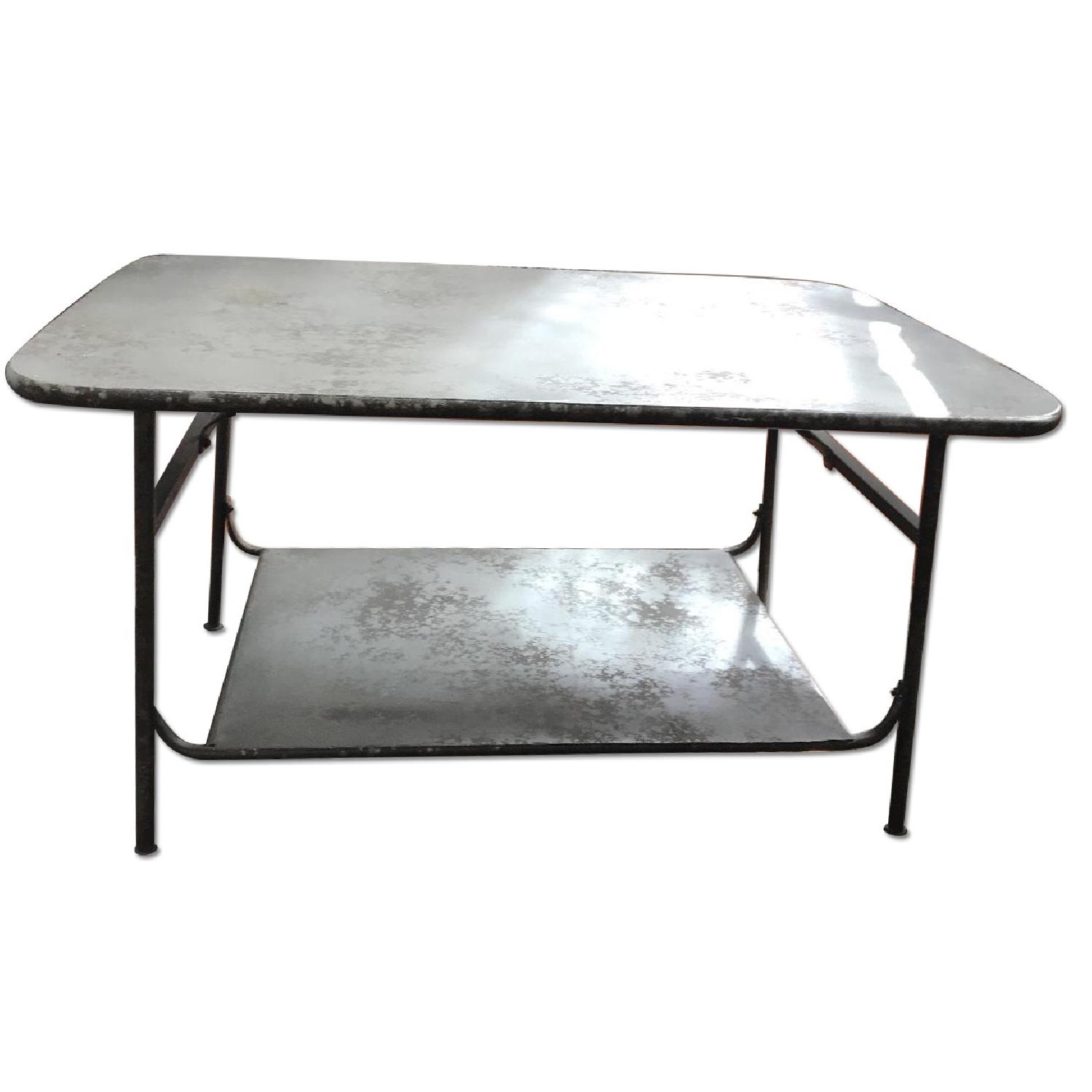 Industrial Metal Coffee Table - AptDeco