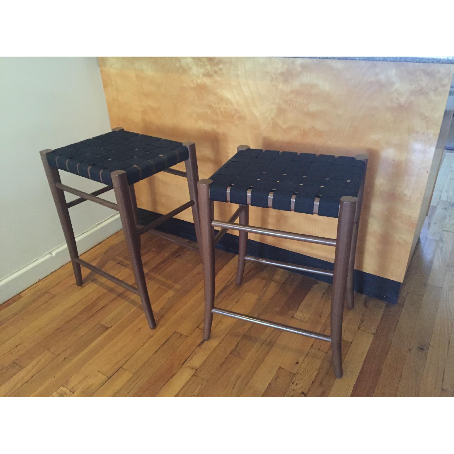 Crate & Barrel Bar Stools - Pair - AptDeco
