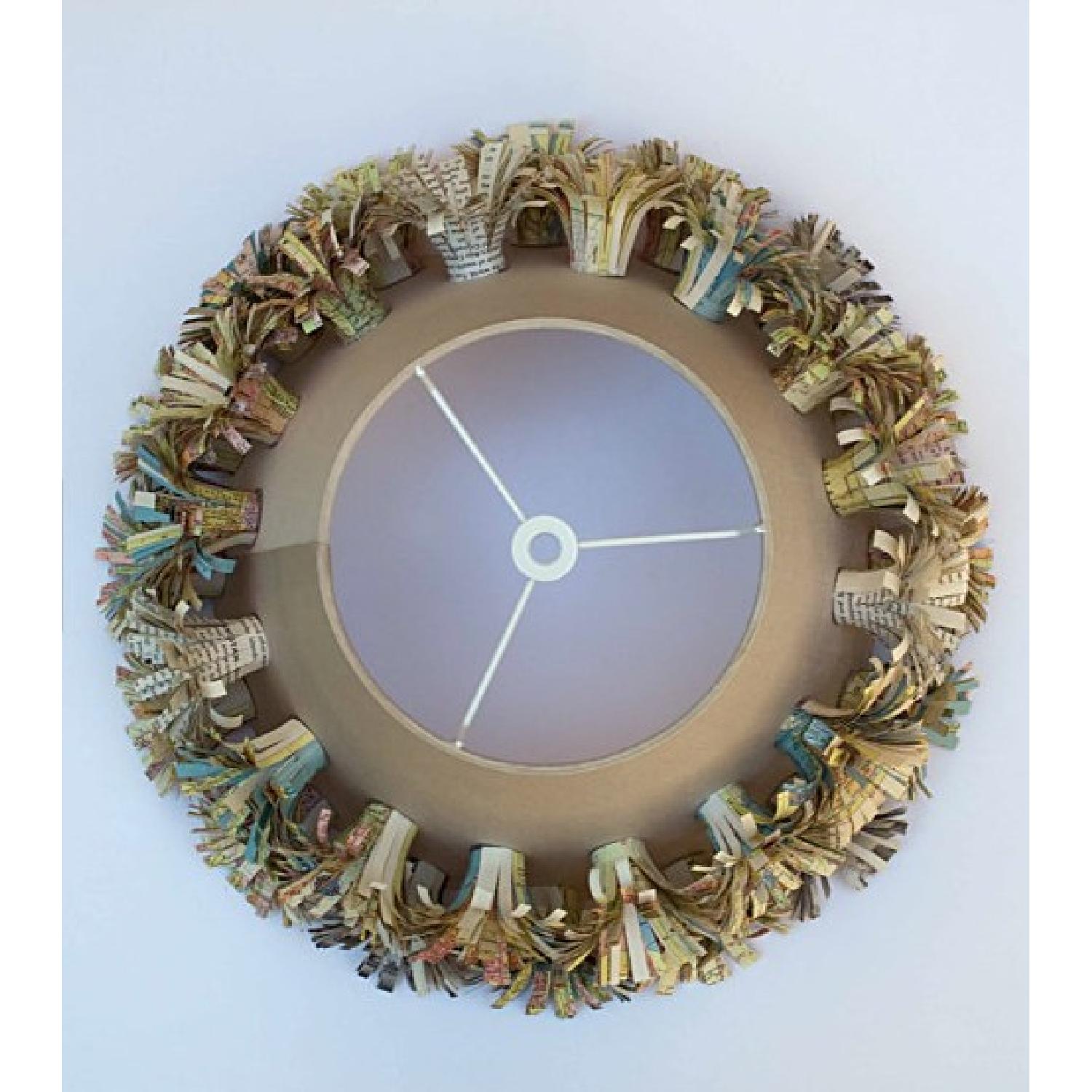 Vintage Map Rosette Lamp - AptDeco