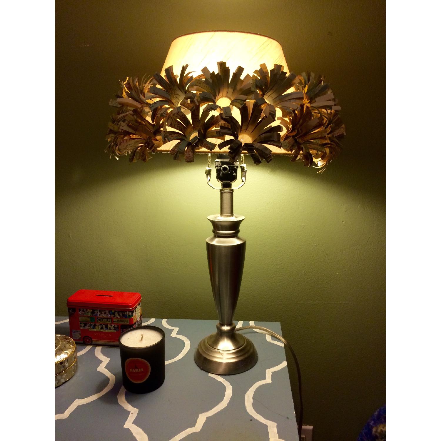 Vintage Map Rosette Lamp - AptDeco