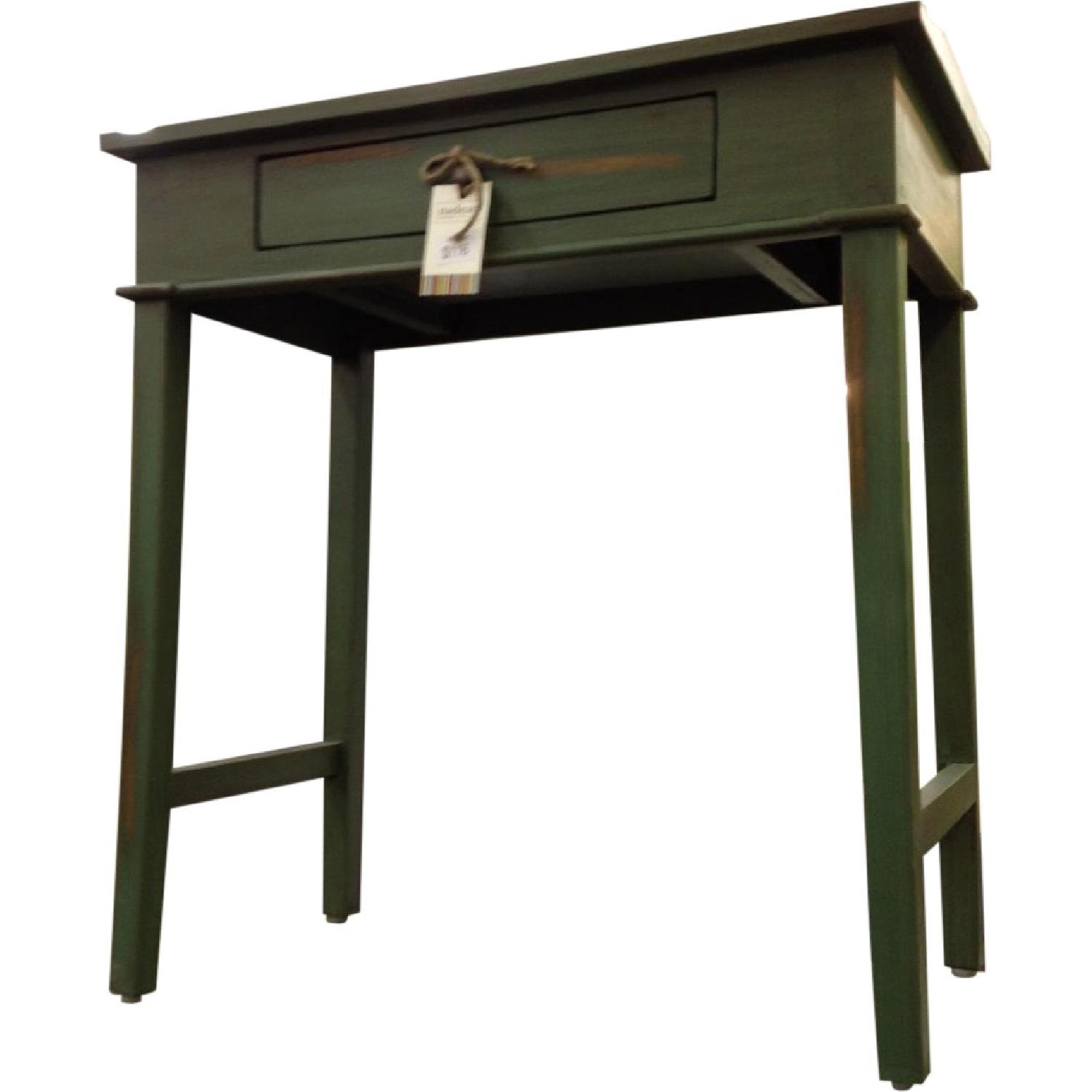 Nadeau Hand-Painted Green Writing Desk - AptDeco