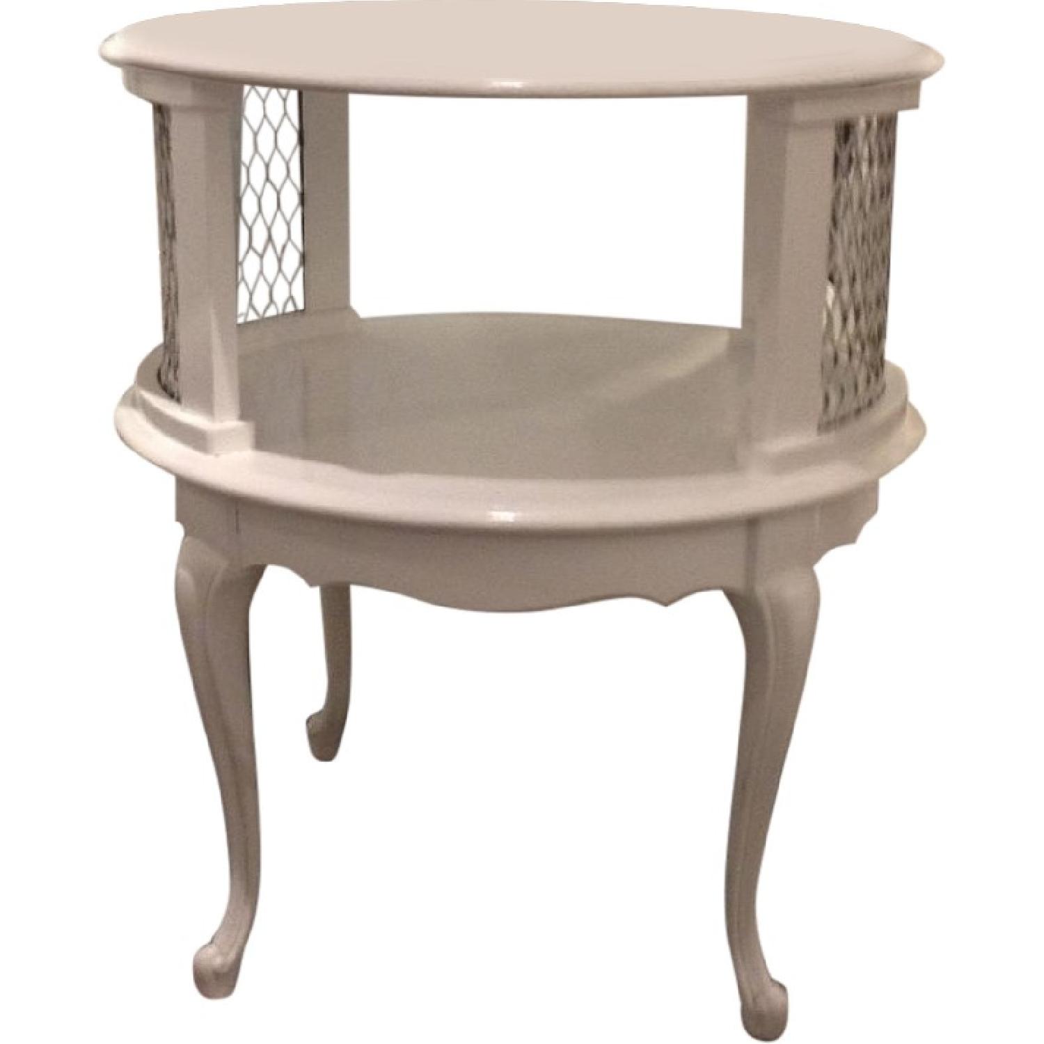 French Country Bi-Level Side Table - AptDeco