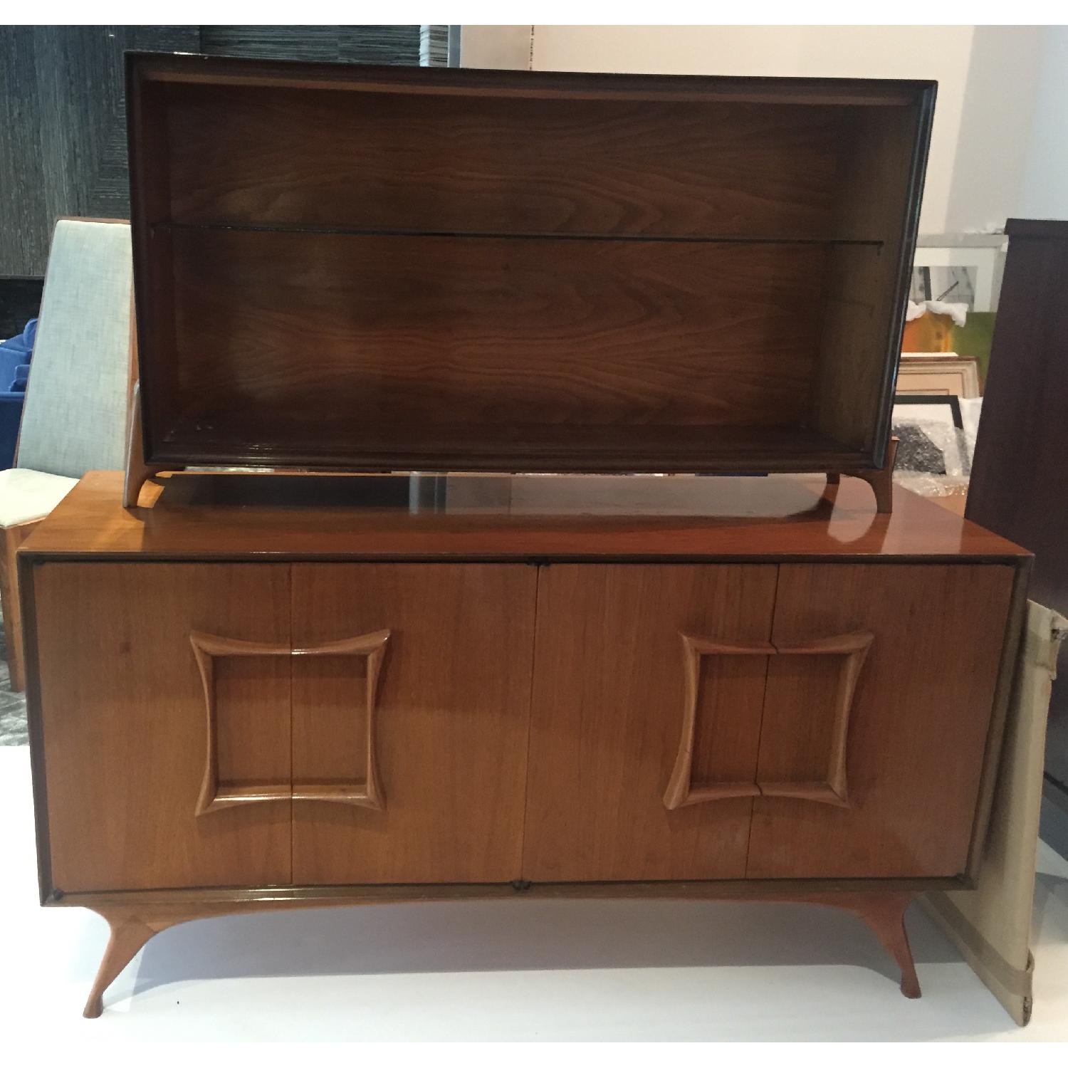 Retro Credenza w/ Attachable Shelving Unit - AptDeco