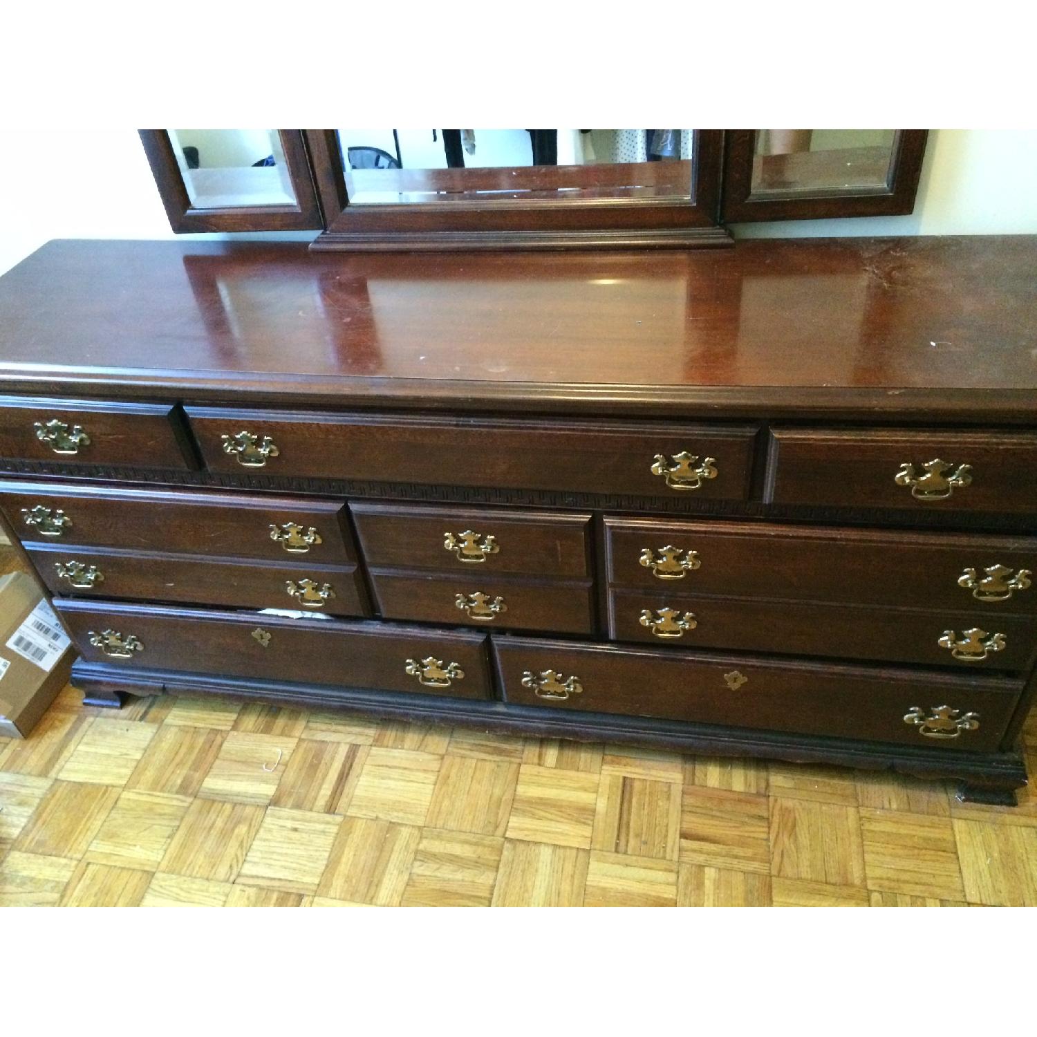 Bureau Dresser with Mirror + Nightstands - AptDeco