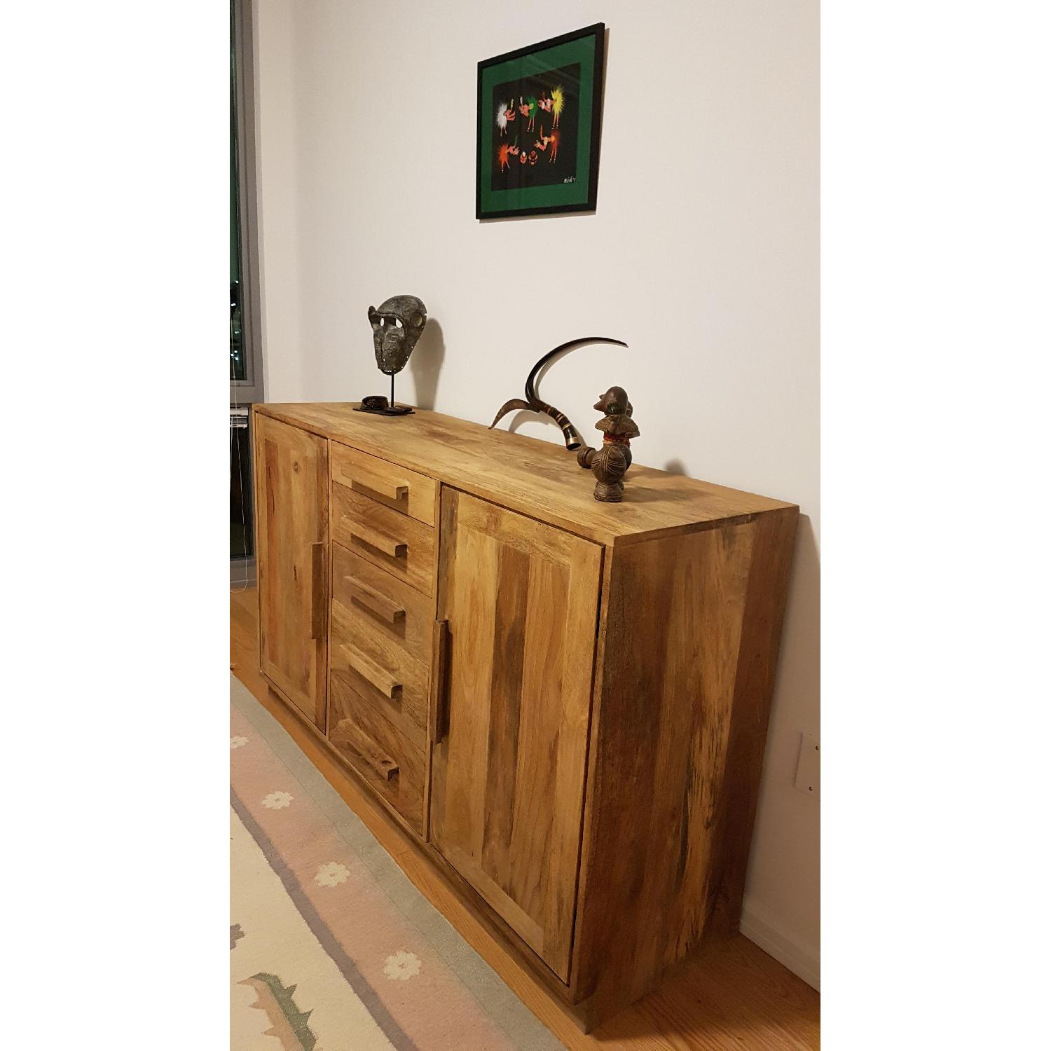 Italian Handmade Solid Mango Wood Credenza - AptDeco