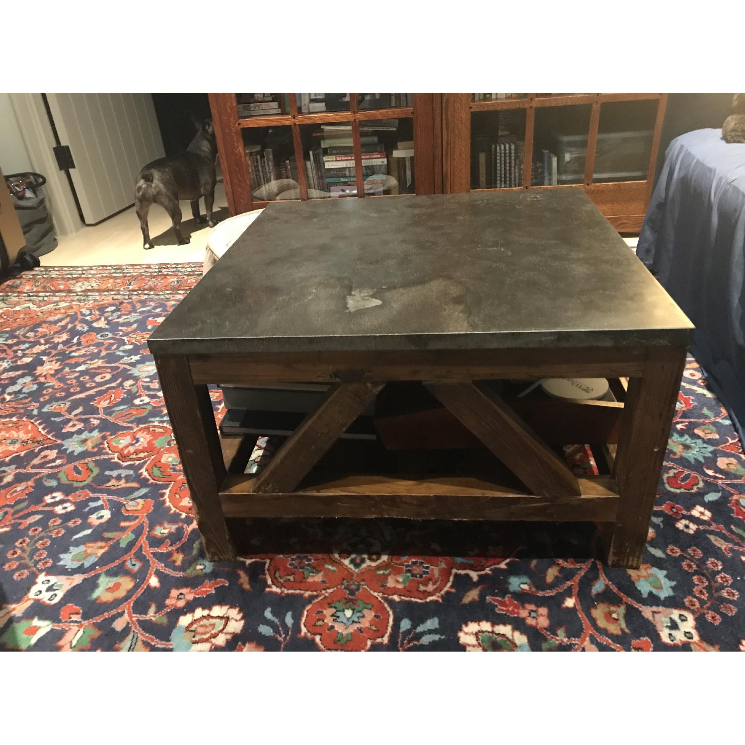 Crate & Barrel Bluestone Square Coffee Table - AptDeco