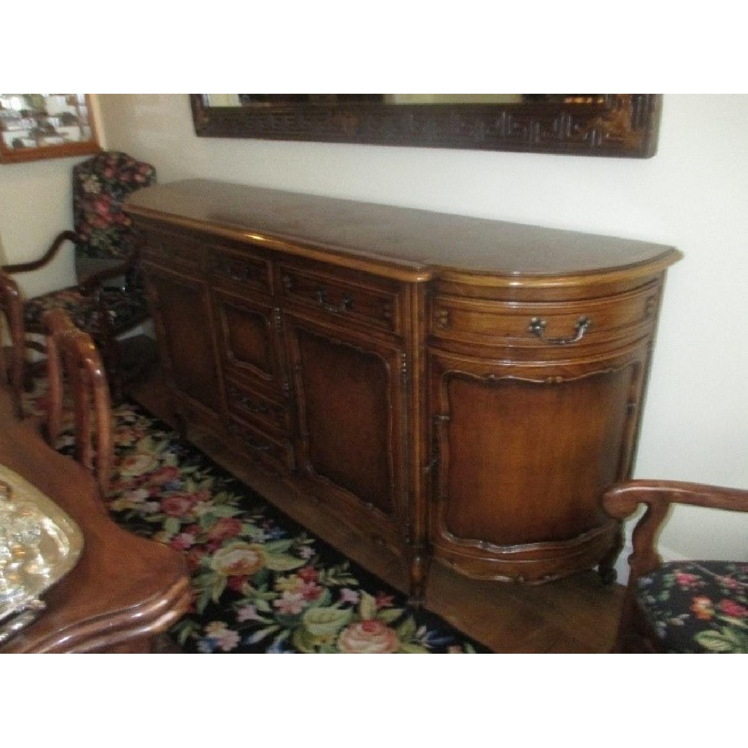 Wood Buffet w/ Rounded Corners - AptDeco